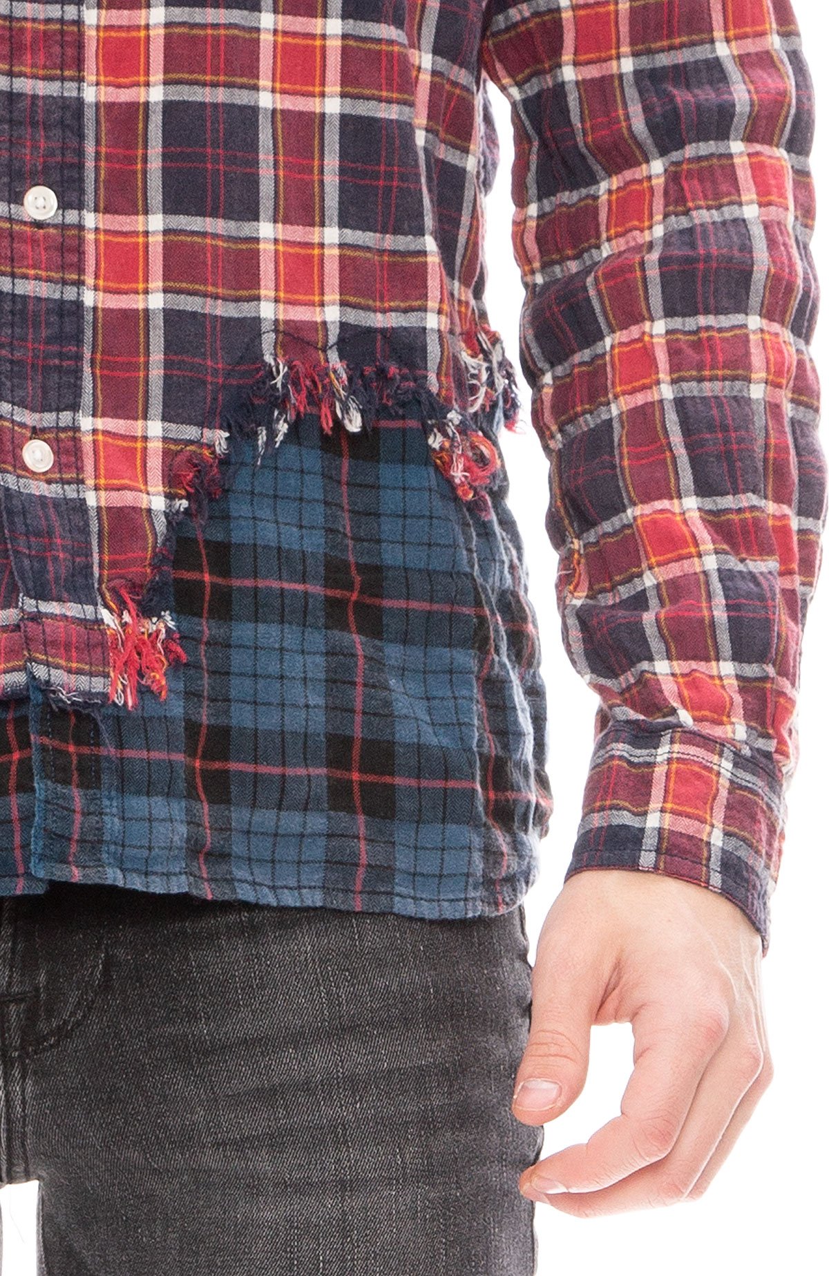 R13 Tattered Hem Shirt - Plaid | Garmentory