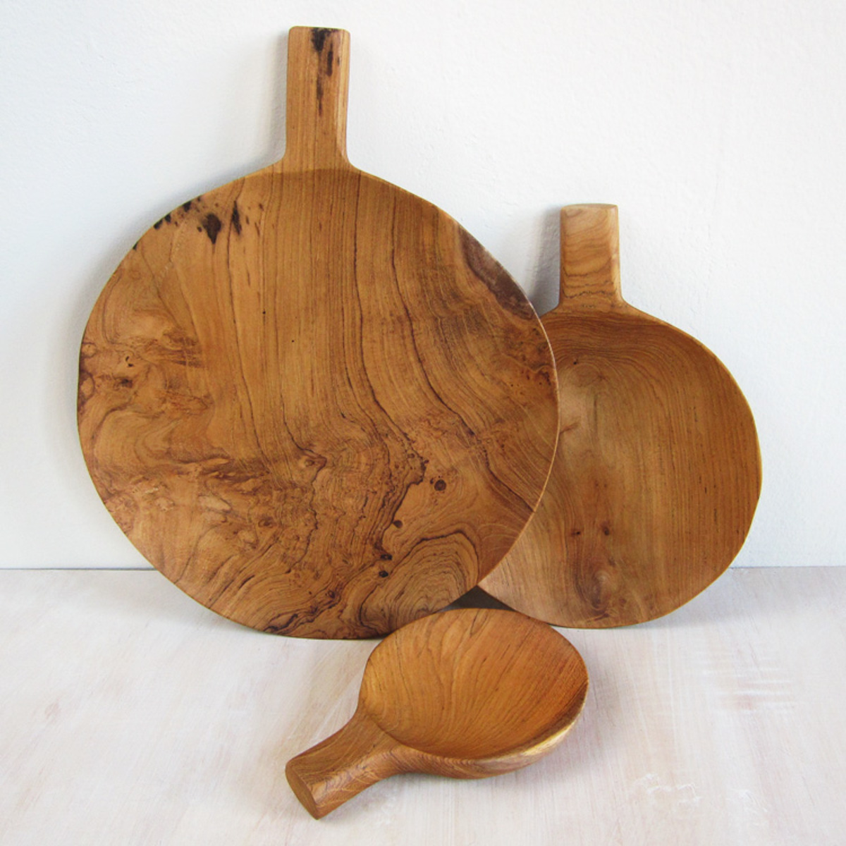 teak wood paddle trays | Garmentory
