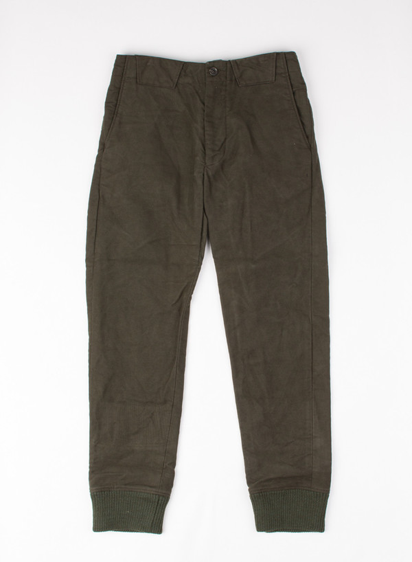 Engineered Garments Shooting Moleskin Pant - Olive | Garmentory