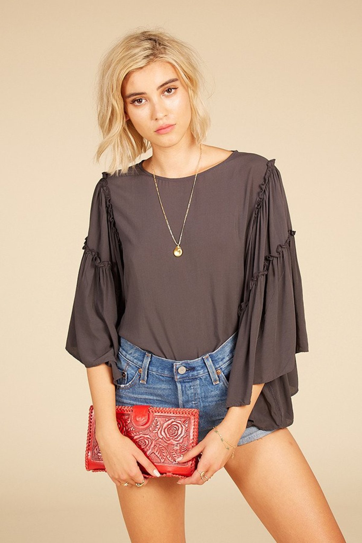 Washed Black Susanna Blouse | Garmentory