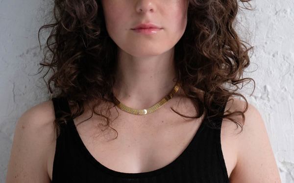 Vintage Kindred Black 18k Gold Tri-Color Scales Choker | Garmentory