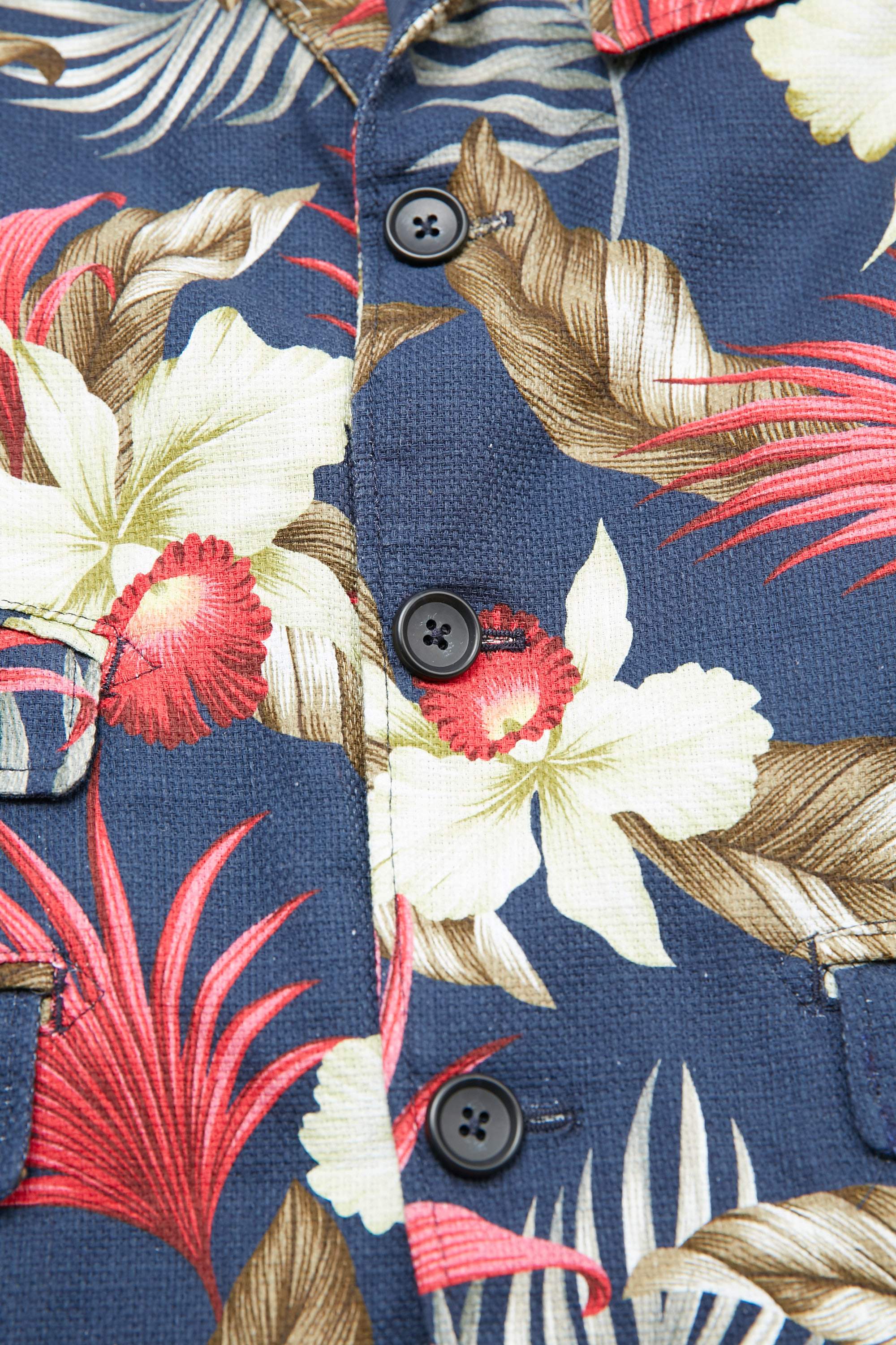 Engineered Garments Andover Java Cloth Jacket - Navy/Hawaiian Floral ...