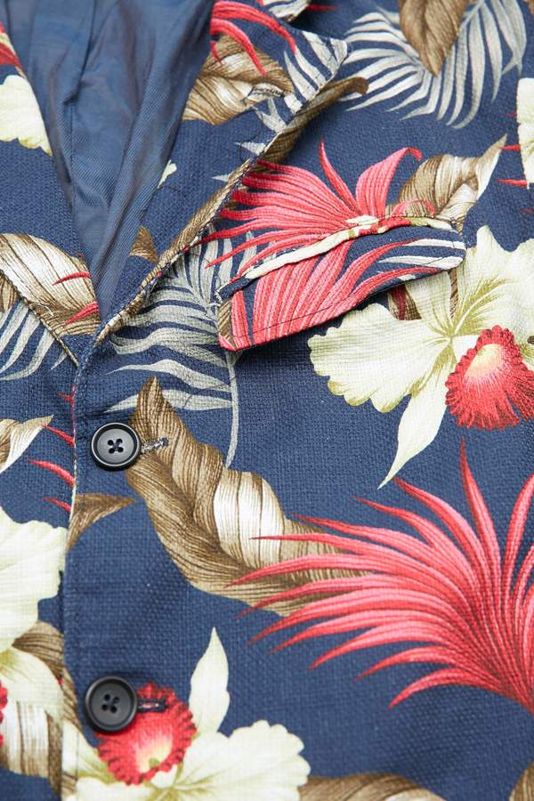 Engineered Garments Andover Java Cloth Jacket - Navy/Hawaiian Floral ...