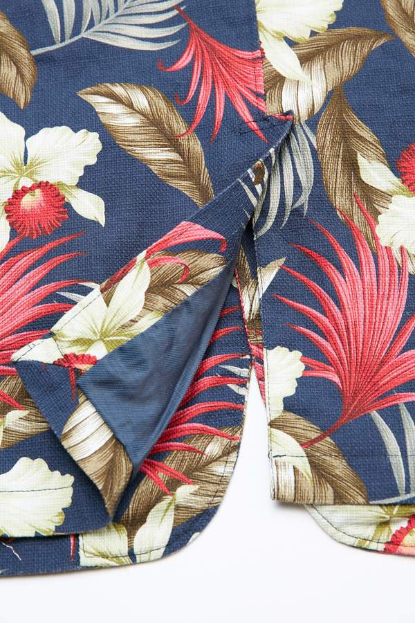 Engineered Garments Andover Java Cloth Jacket - Navy/Hawaiian Floral ...