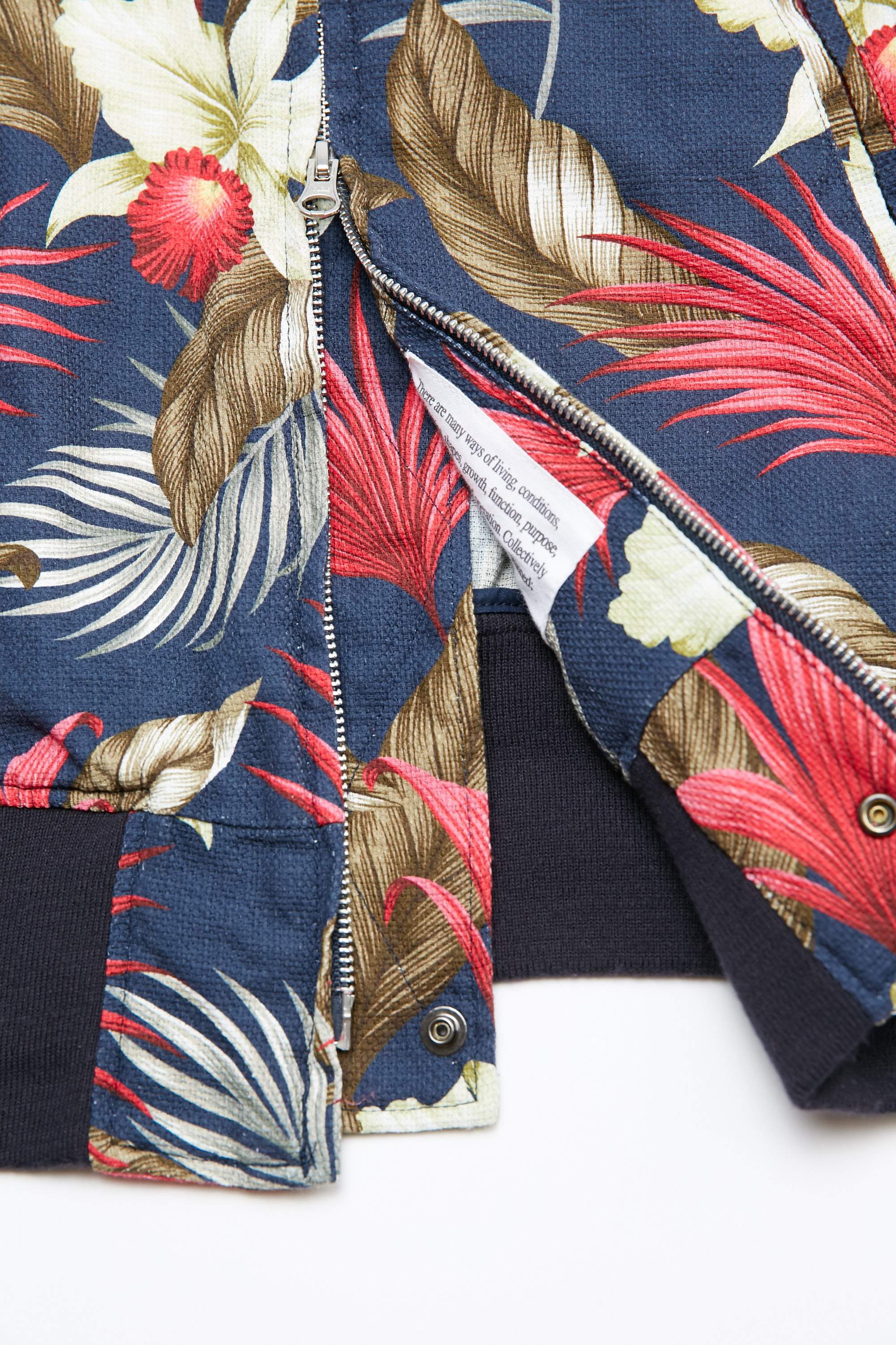 Engineered Garments Aviator Java Cloth Jacket - Navy/Hawaiian Floral ...