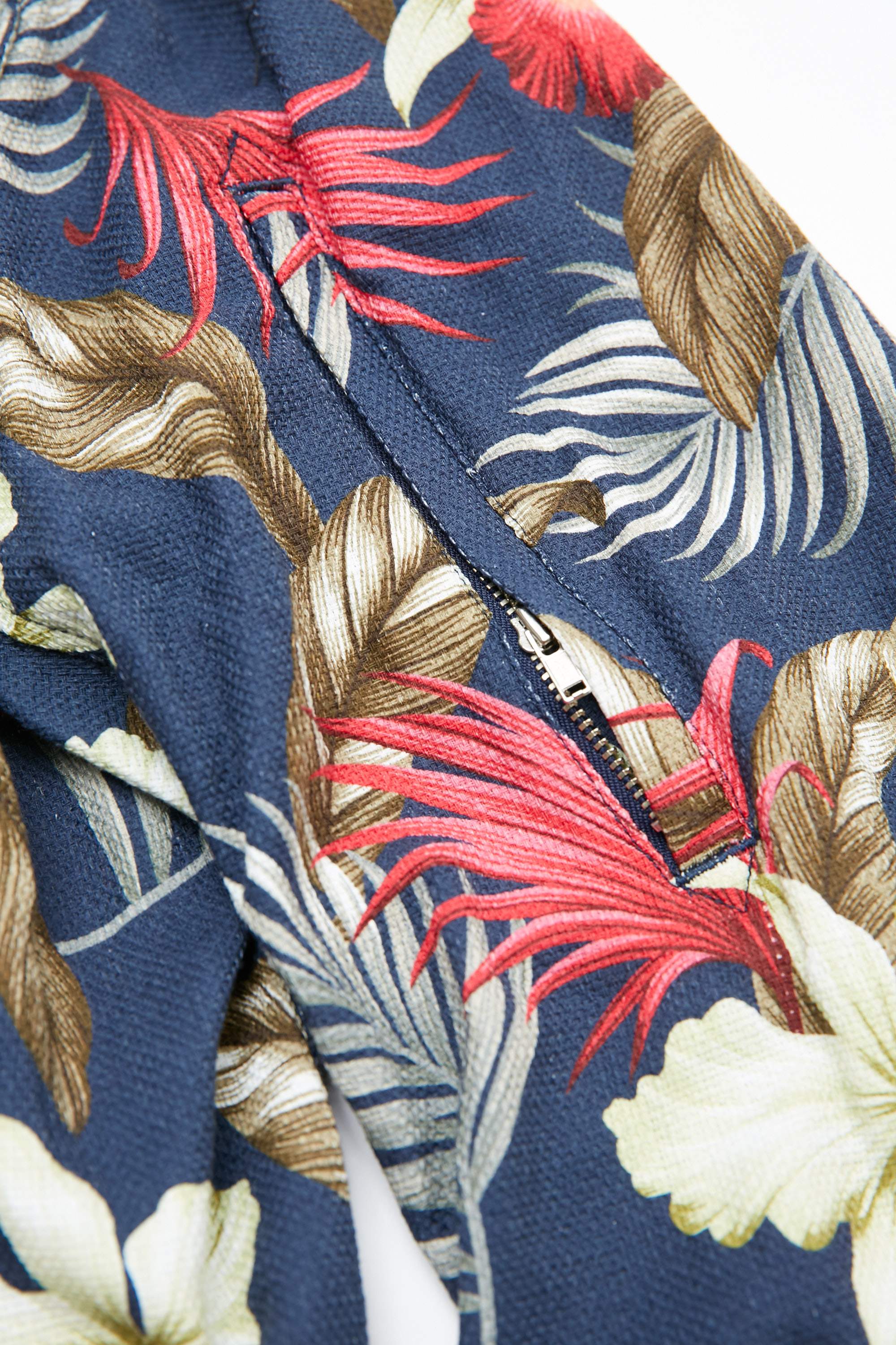 Engineered Garments Aviator Java Cloth Jacket - Navy/Hawaiian Floral ...
