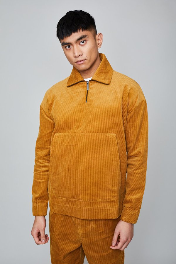 Native Youth THE NEWMAN 1/2 ZIP - Mustard | Garmentory