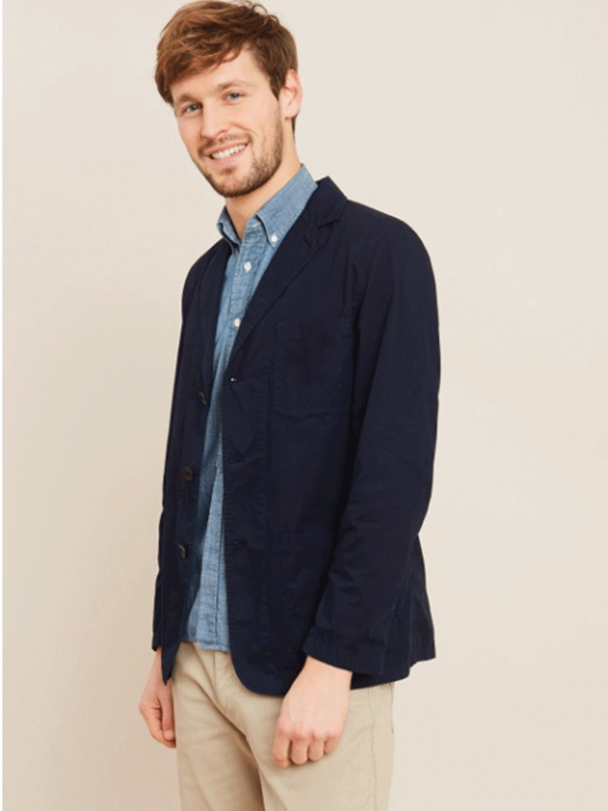 Hartford Cotton Job Jacket - Navy | Garmentory