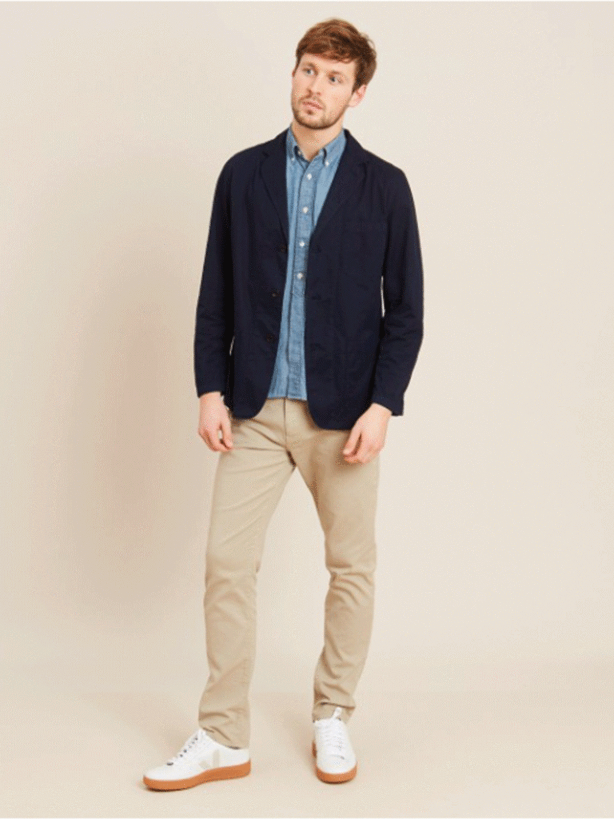 Hartford Cotton Job Jacket - Navy | Garmentory