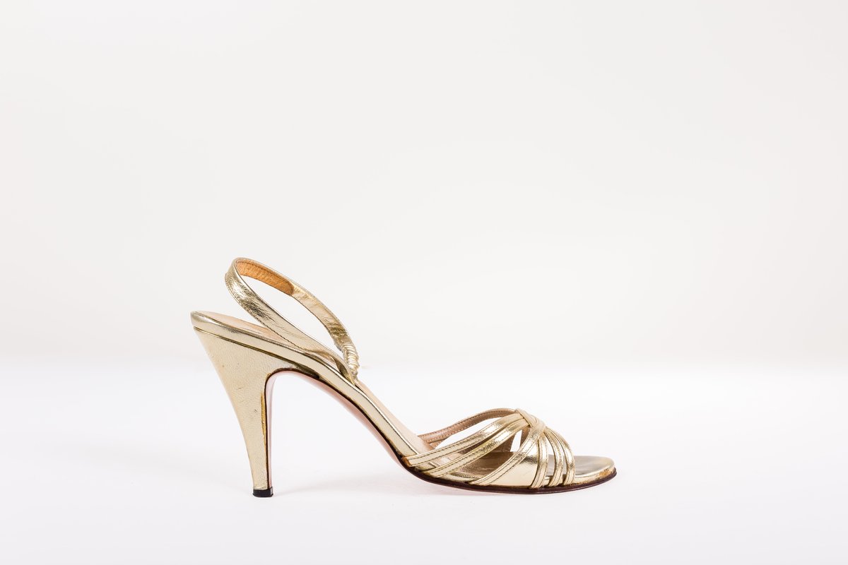 Vintage Sesto Meucci strappy heels - GOLD | Garmentory