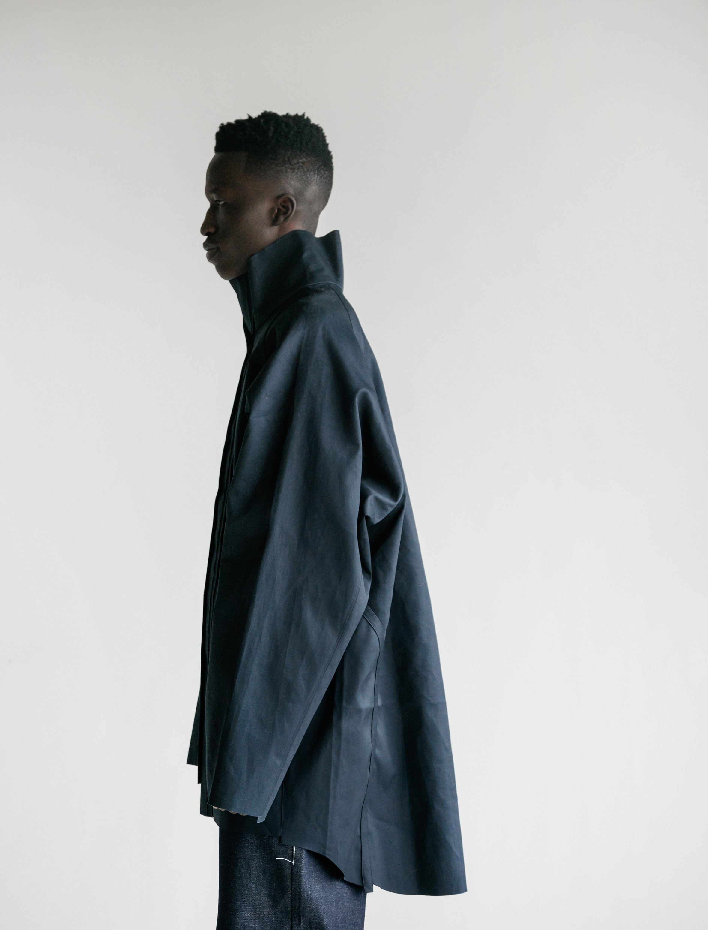Camiel Fortgens Rubberized Football Coat - Mackintosh Blue | Garmentory