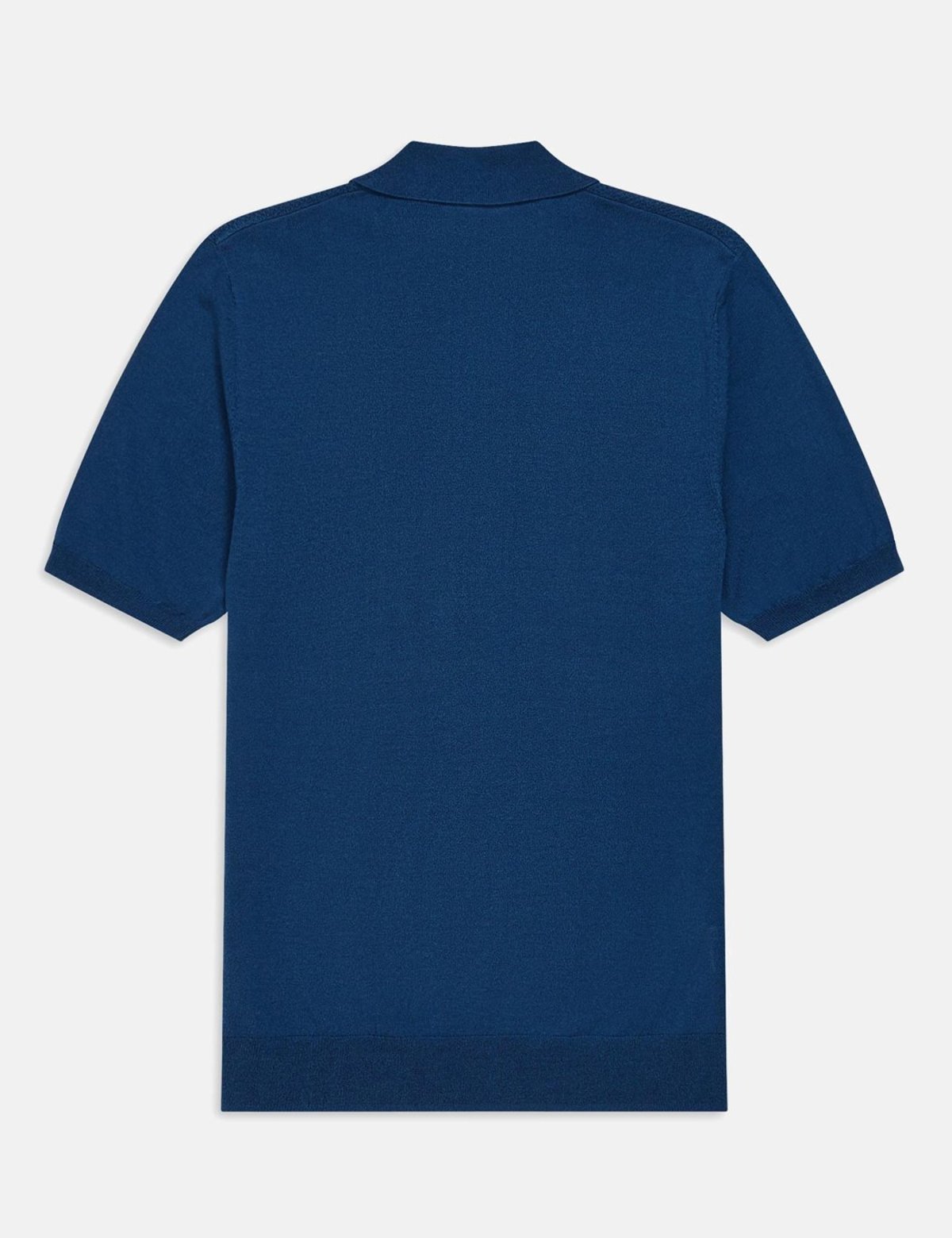 Fred Perry x Miles Kane Texture Panel Knitted Shirt - Deep Marine ...