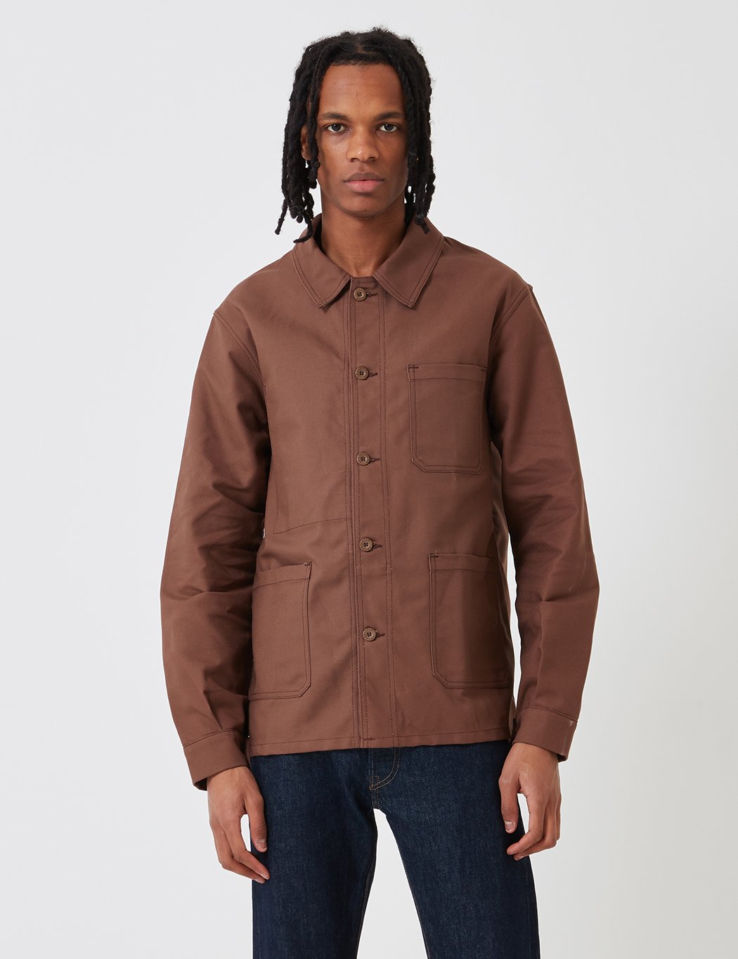 Le Laboureur Cotton Work Jacket - Brown | Garmentory