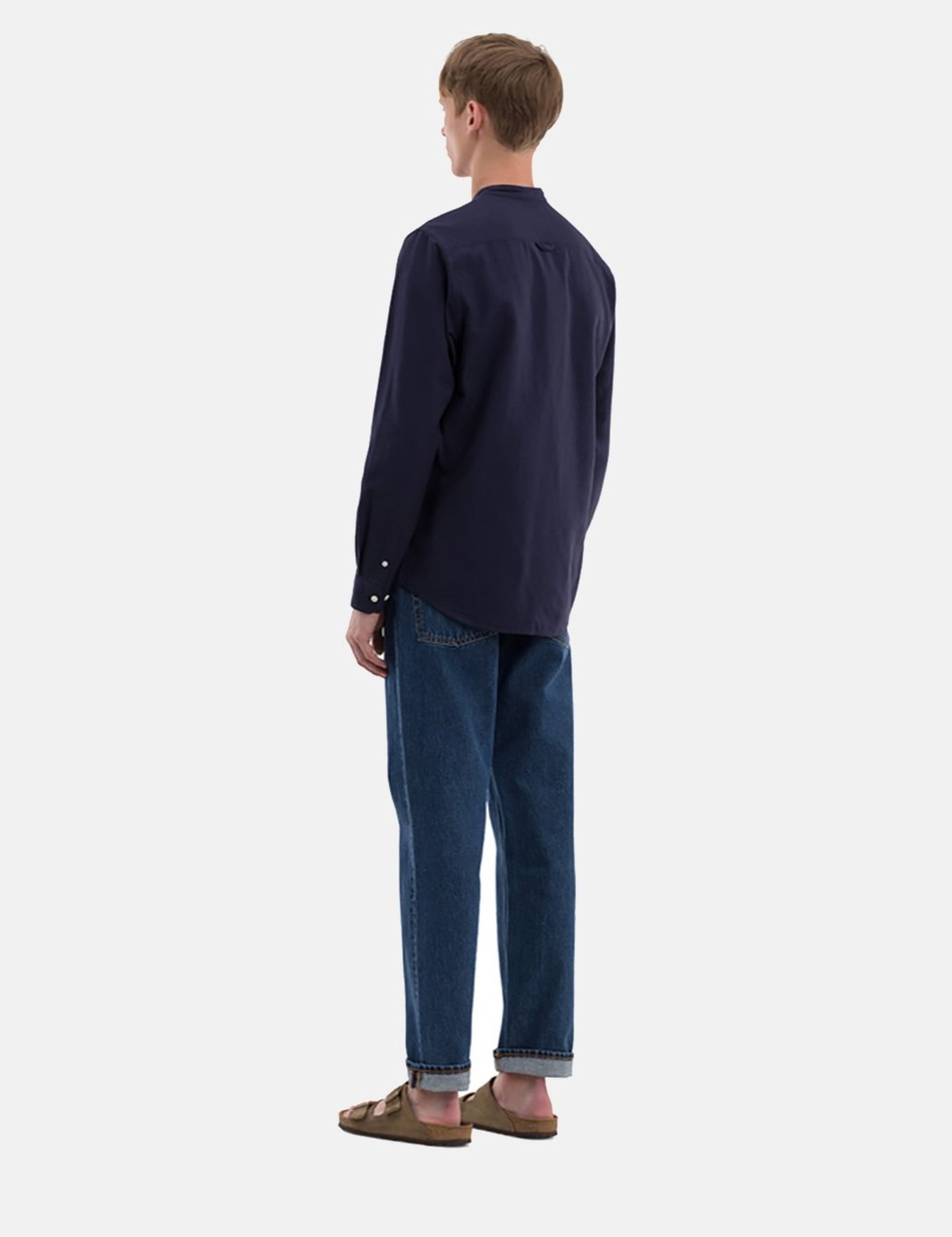 Norse Projects Hans Grandad Ripstop Shirt - Dark Navy Blue | Garmentory