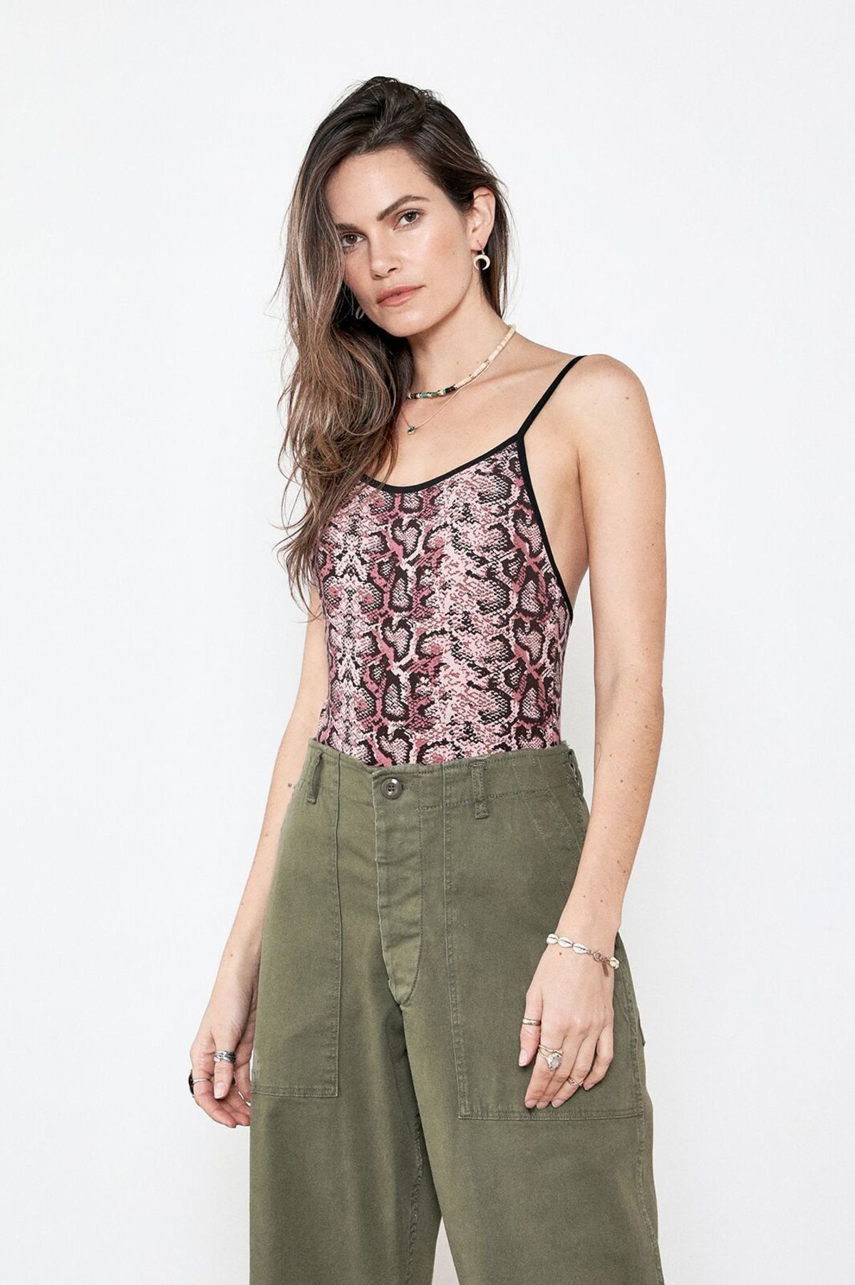 Ragdoll LA Python Bodysuit in Rose Python | Garmentory