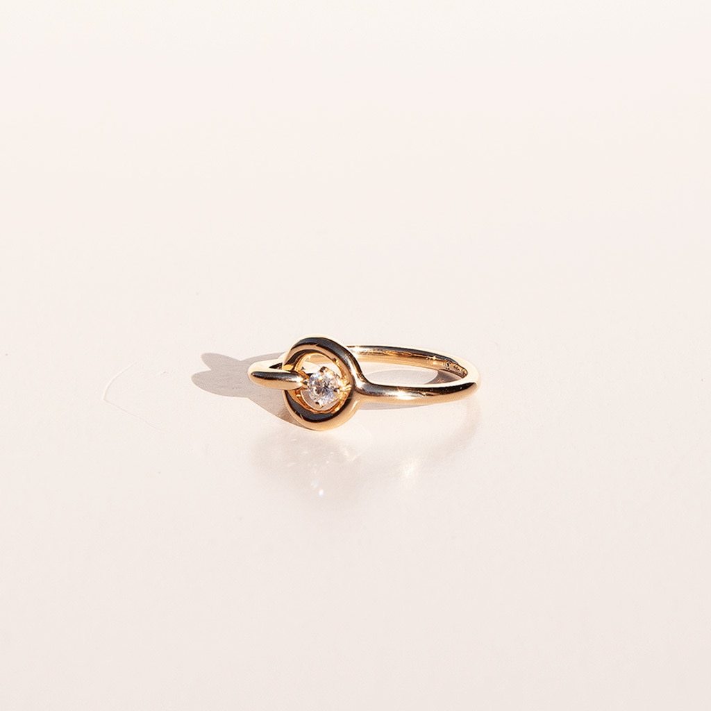 Charlotte Chesnais Solitaire Twin Ring - Gold | Garmentory