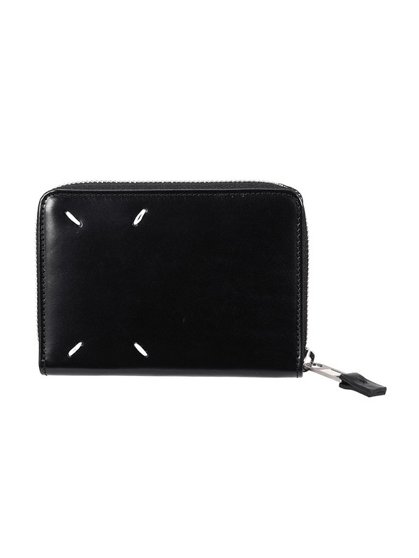 Maison Margiela ZIP LEATHER WALLET - Black/Black | Garmentory