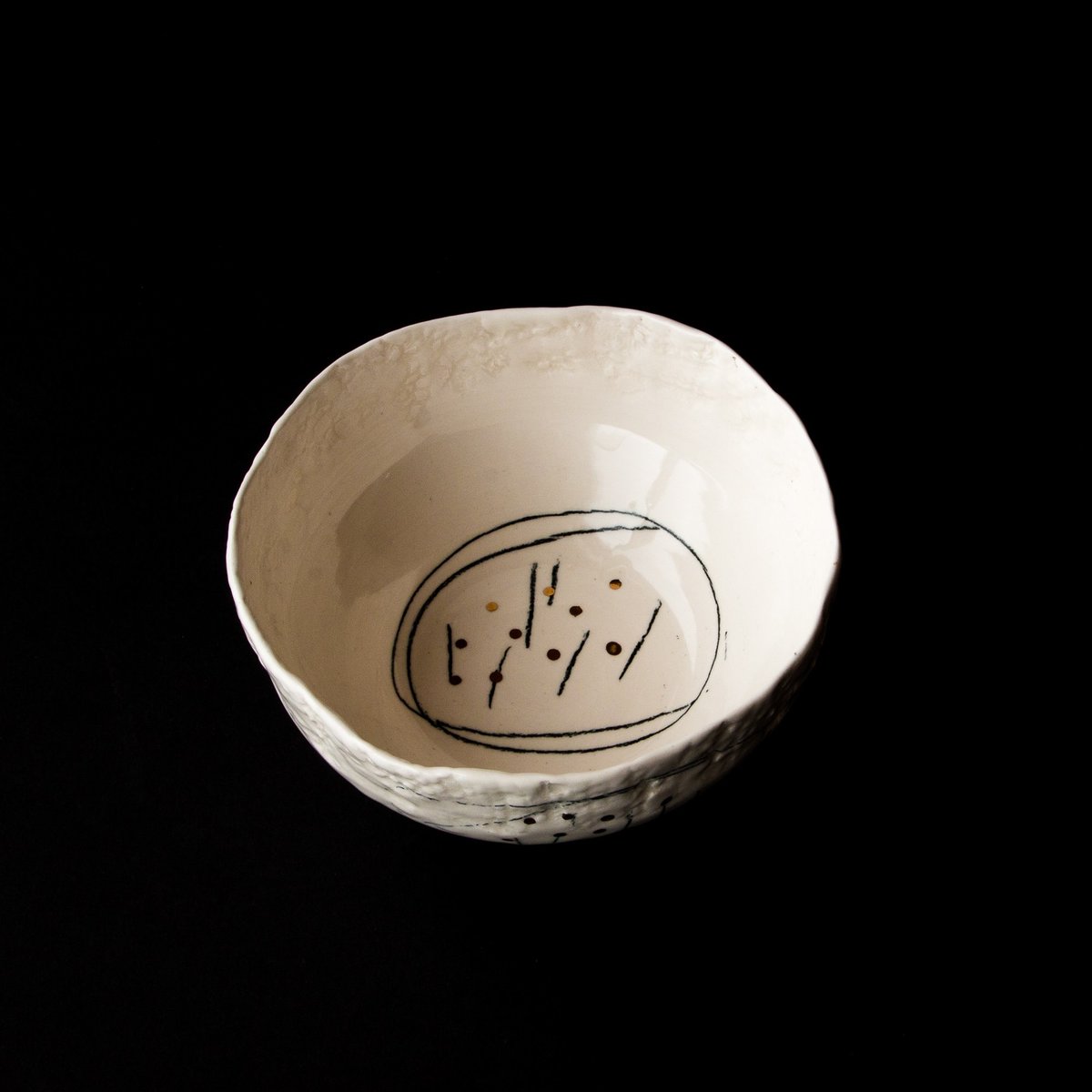 Isabelle Simard Porcelain Bowls - White/Black (Set of 3) | Garmentory