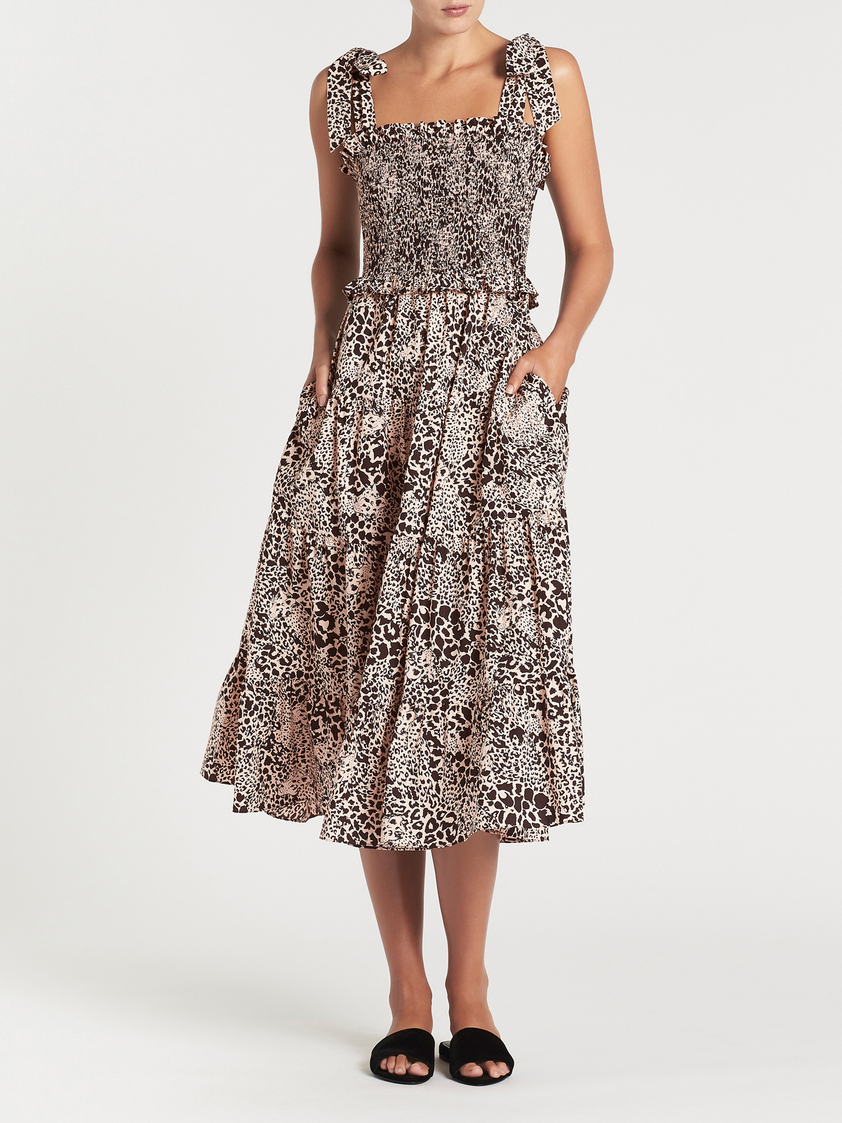 Rebecca Taylor Sleeveless Dress - Leopard | Garmentory