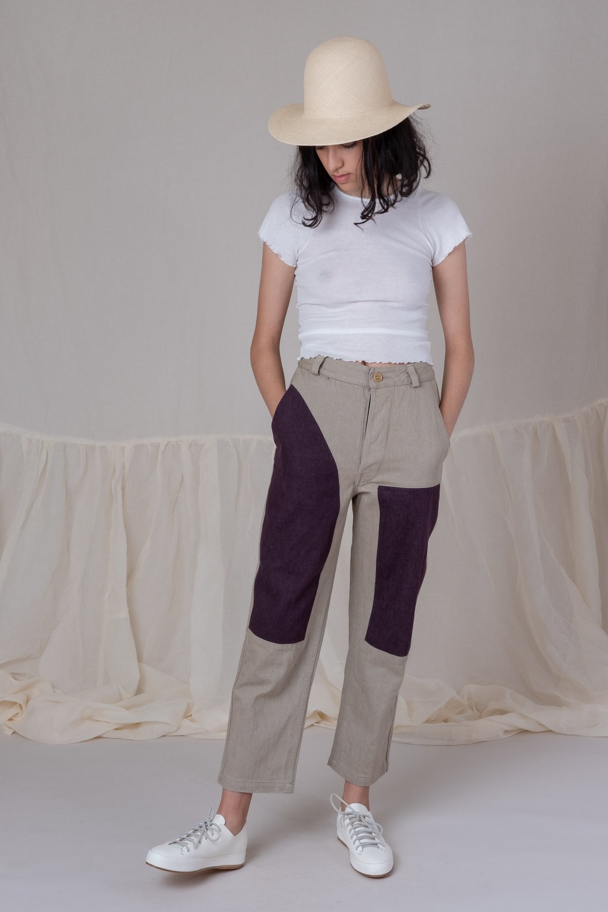 Zed Patch Pants - Burgundy/Tan | Garmentory