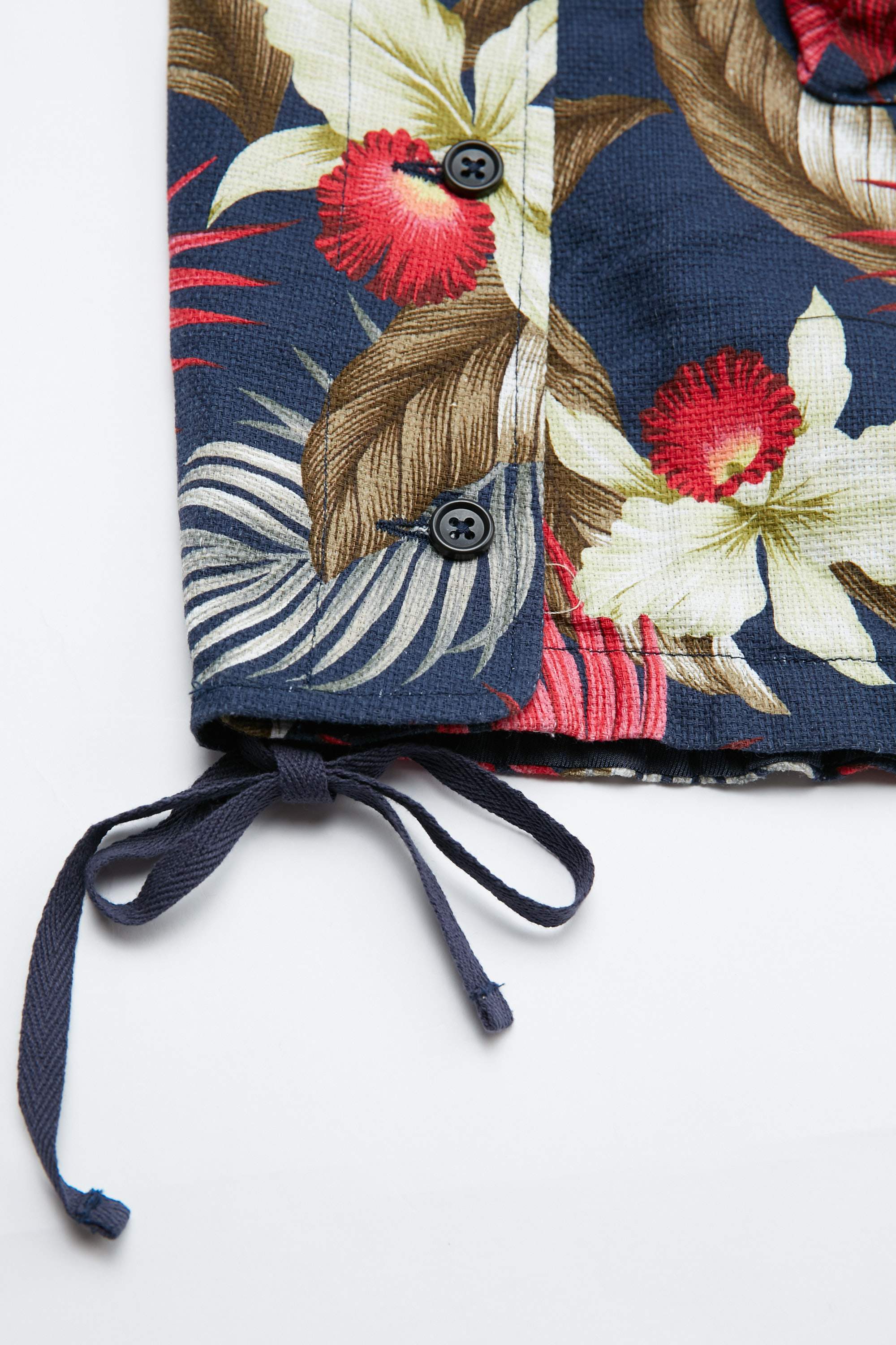 Engineered Garments Cover Vest - Navy Hawaiian Floral Java Cloth ...