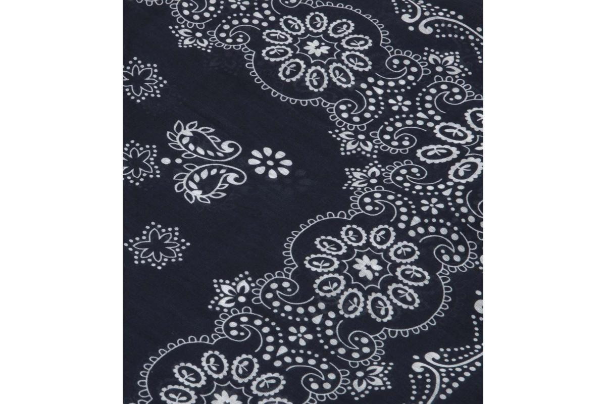 Drake's Silk Bandana - Navy Floral/Paisley Print | Garmentory