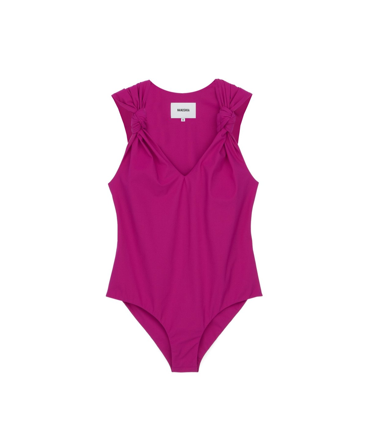 Nanushka FRAN Swimsuit with knotted detail - Rosebud | Garmentory