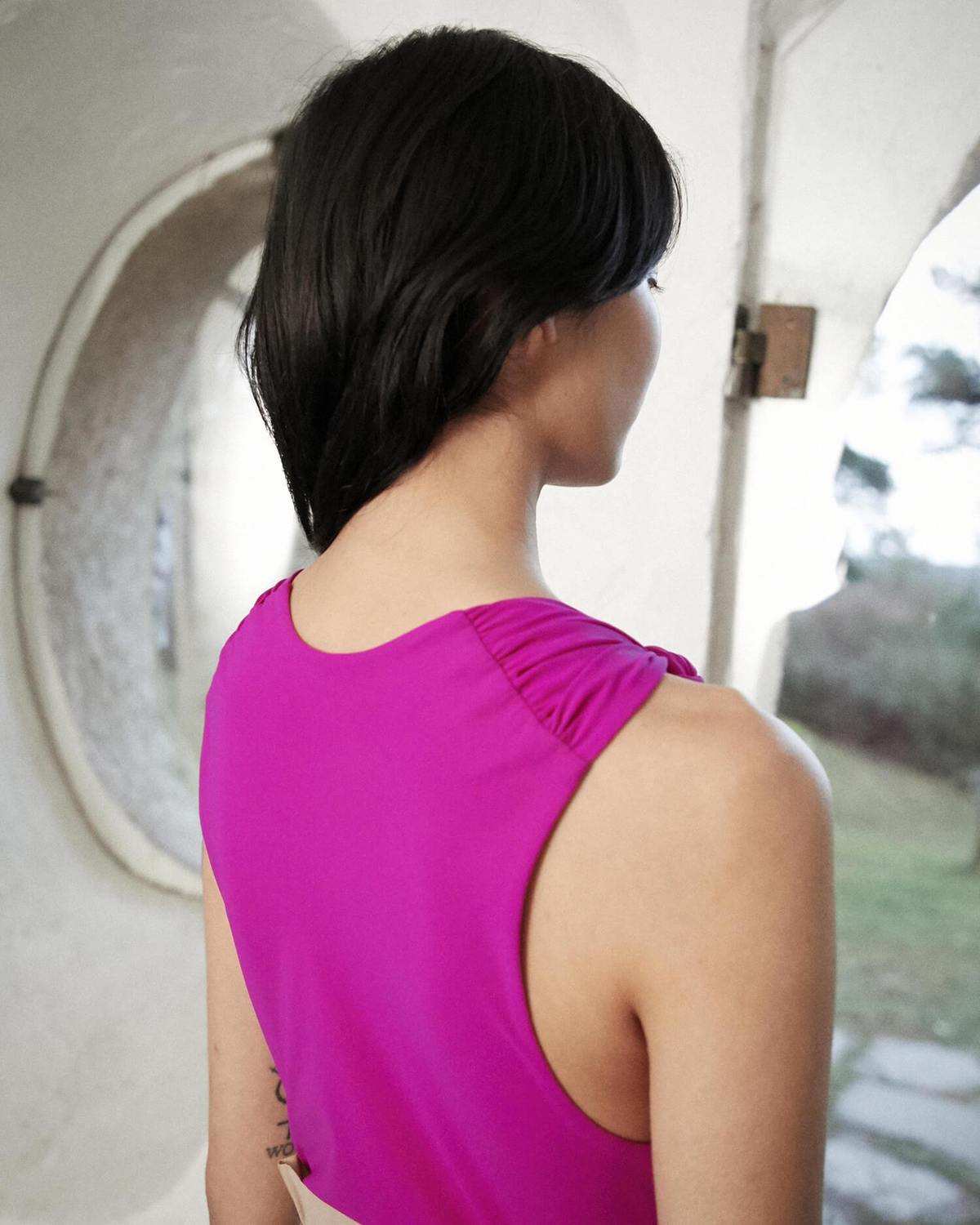 Nanushka FRAN Swimsuit with knotted detail - Rosebud | Garmentory