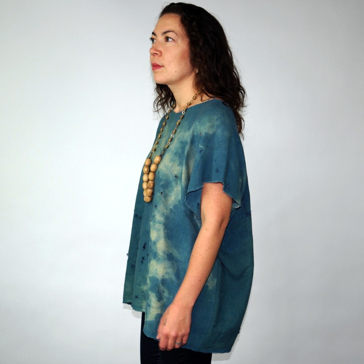 Totally Blown Raw Indigo Top | Garmentory