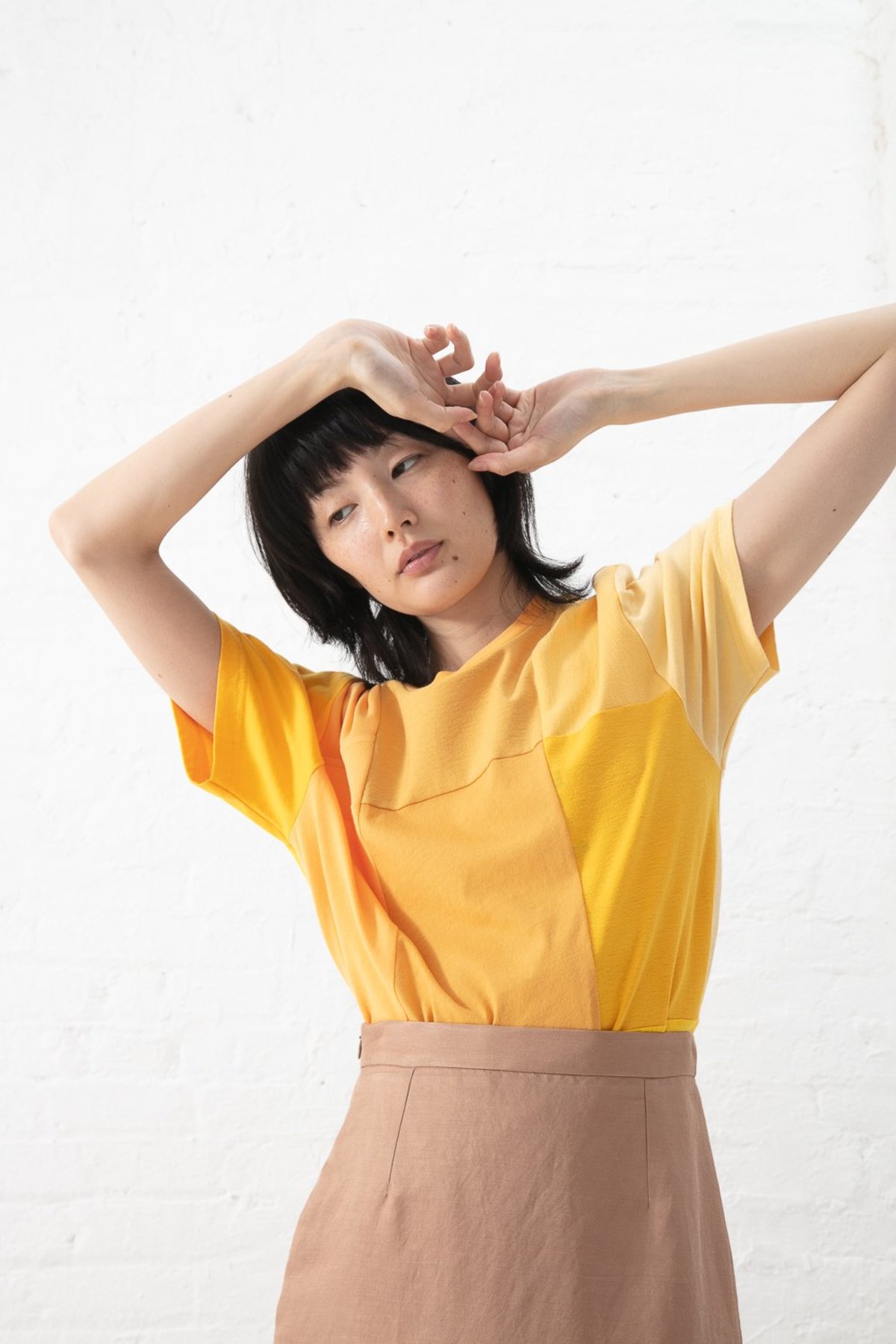 Correll Correll Mono Recycled T-Shirt - Yellow/Orange | Garmentory