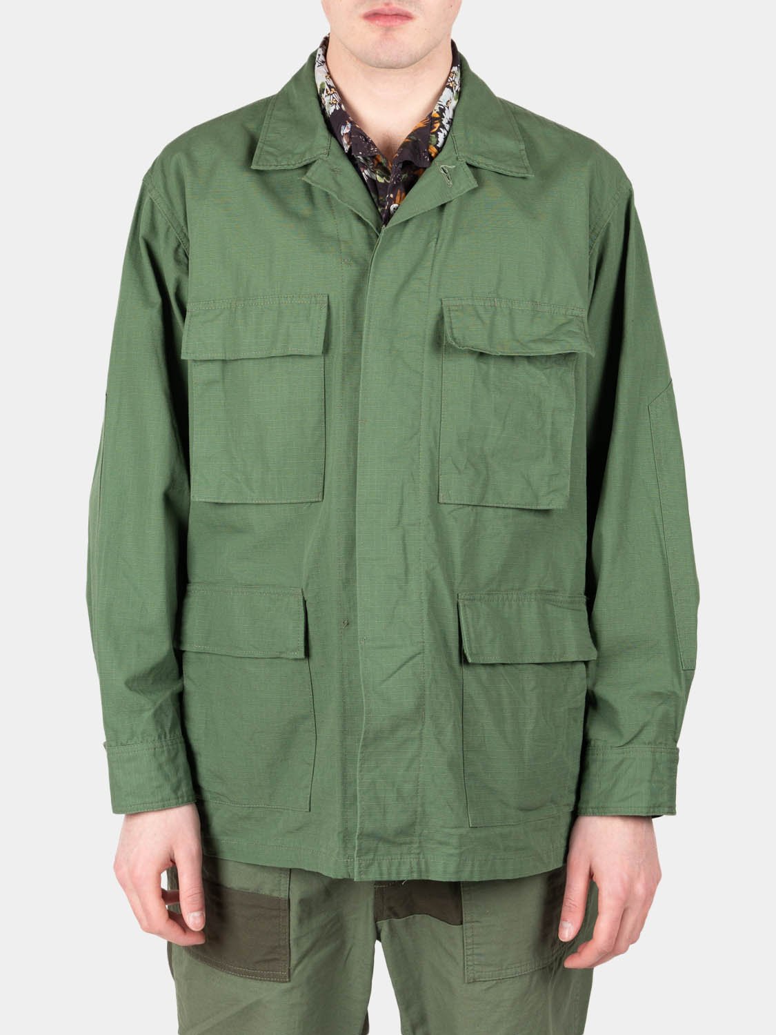 Engineered Garments Cotton Ripstop BDU Jacket - Olive | Garmentory