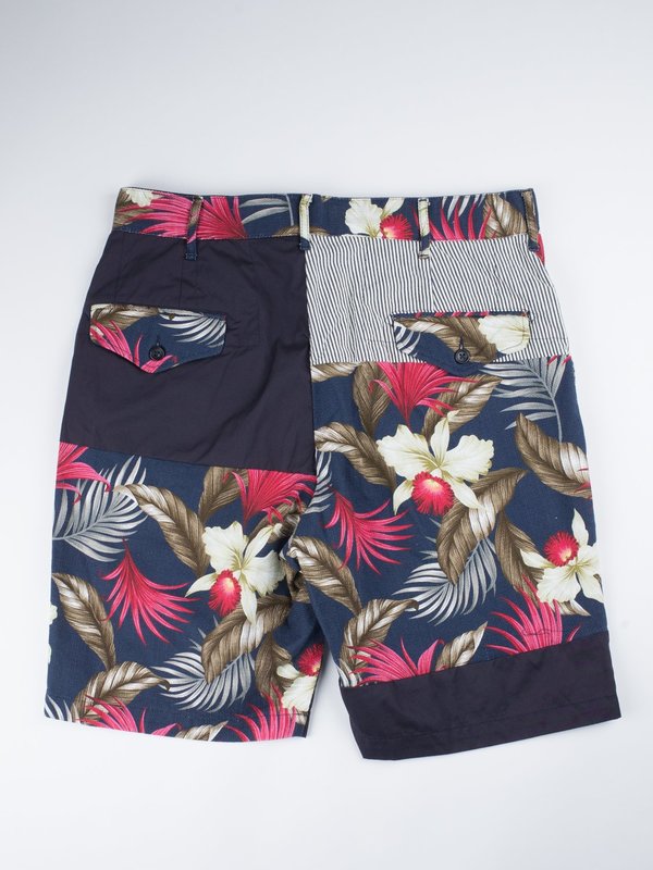 Engineered Garments Gurka Java Cloth Short - Navy Hawaiian Floral ...
