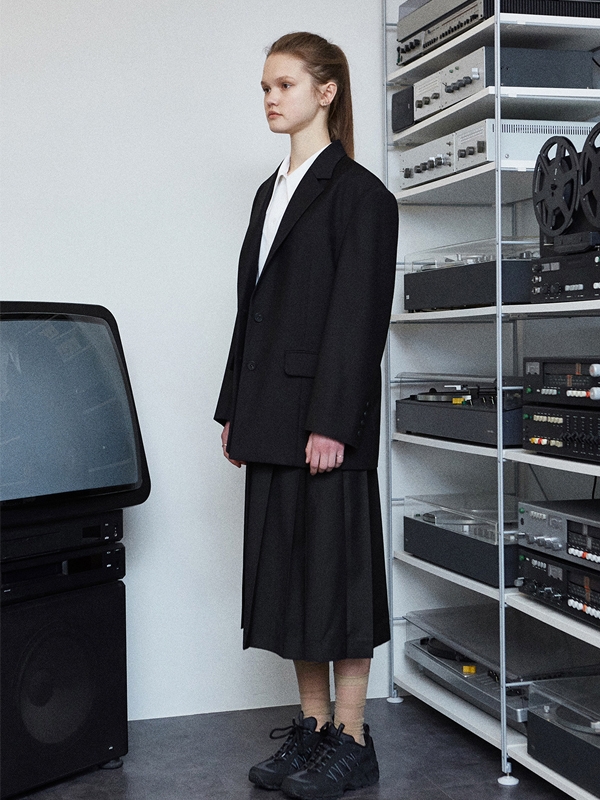 Locle By Low Classic Loose Fit Jacket - Black | Garmentory