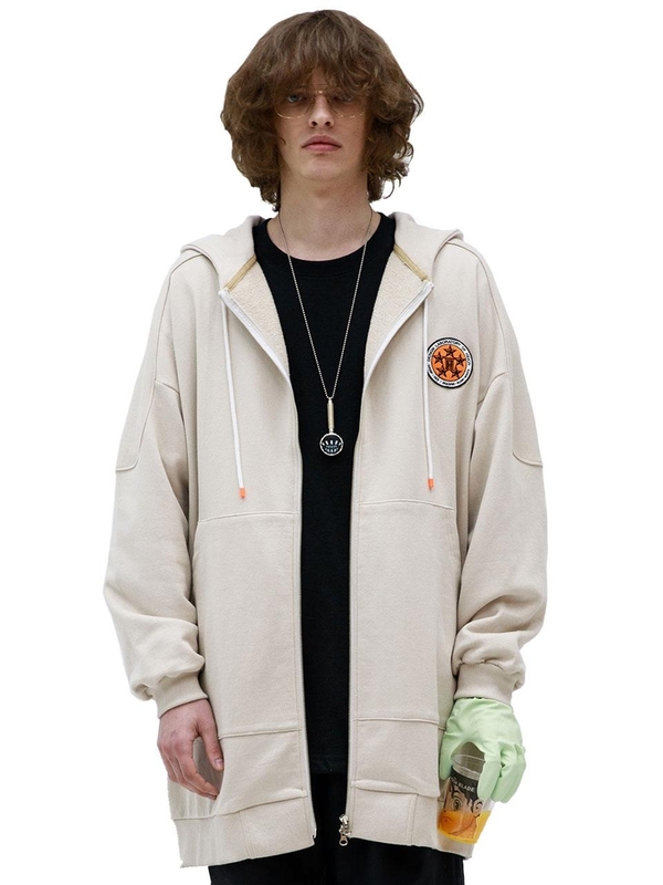 HEICH BLADE Animation Graphic Hood Zip Up Jacket - Beige | Garmentory
