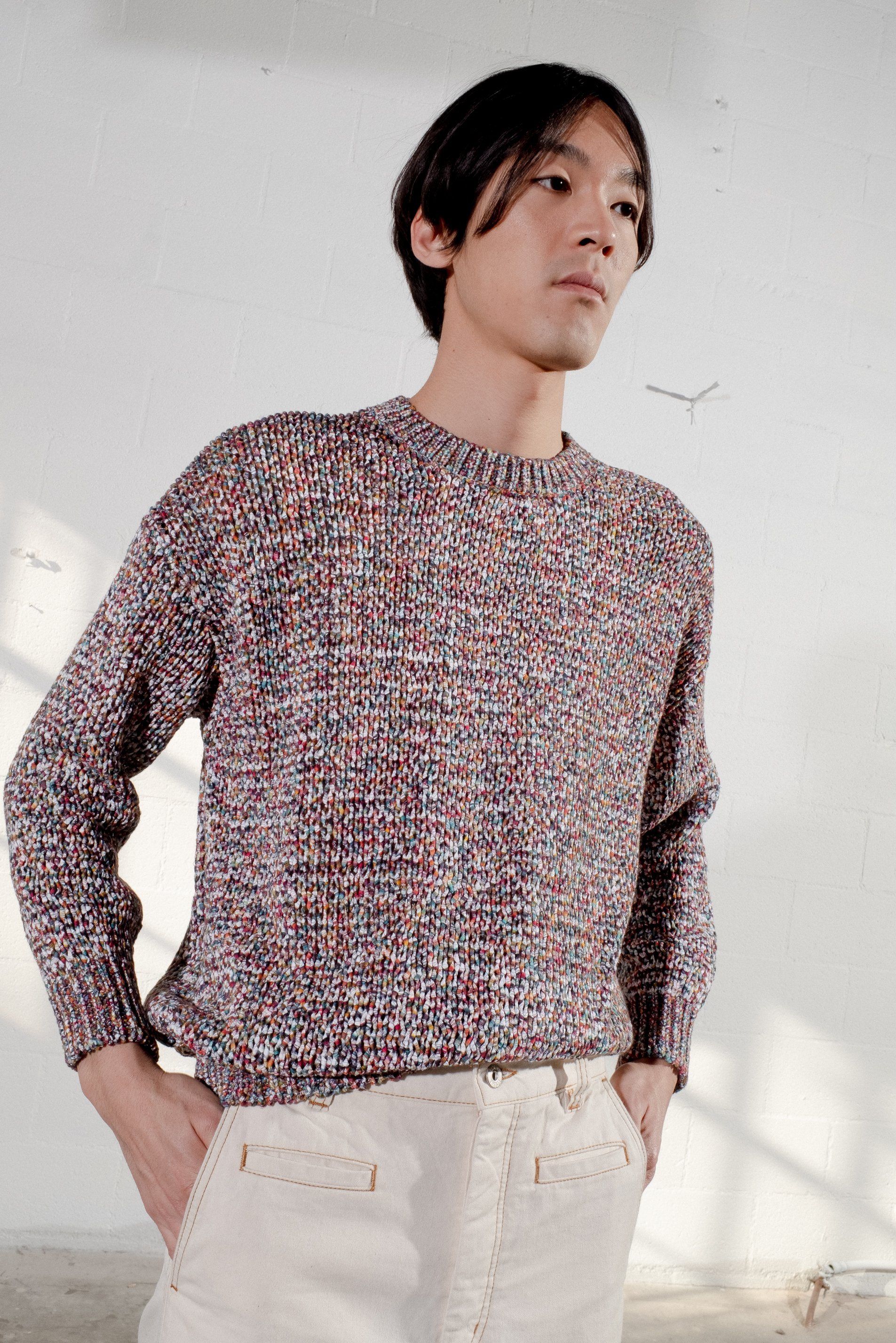 LOEWE Melange Multicolor Knit Sweater | Garmentory