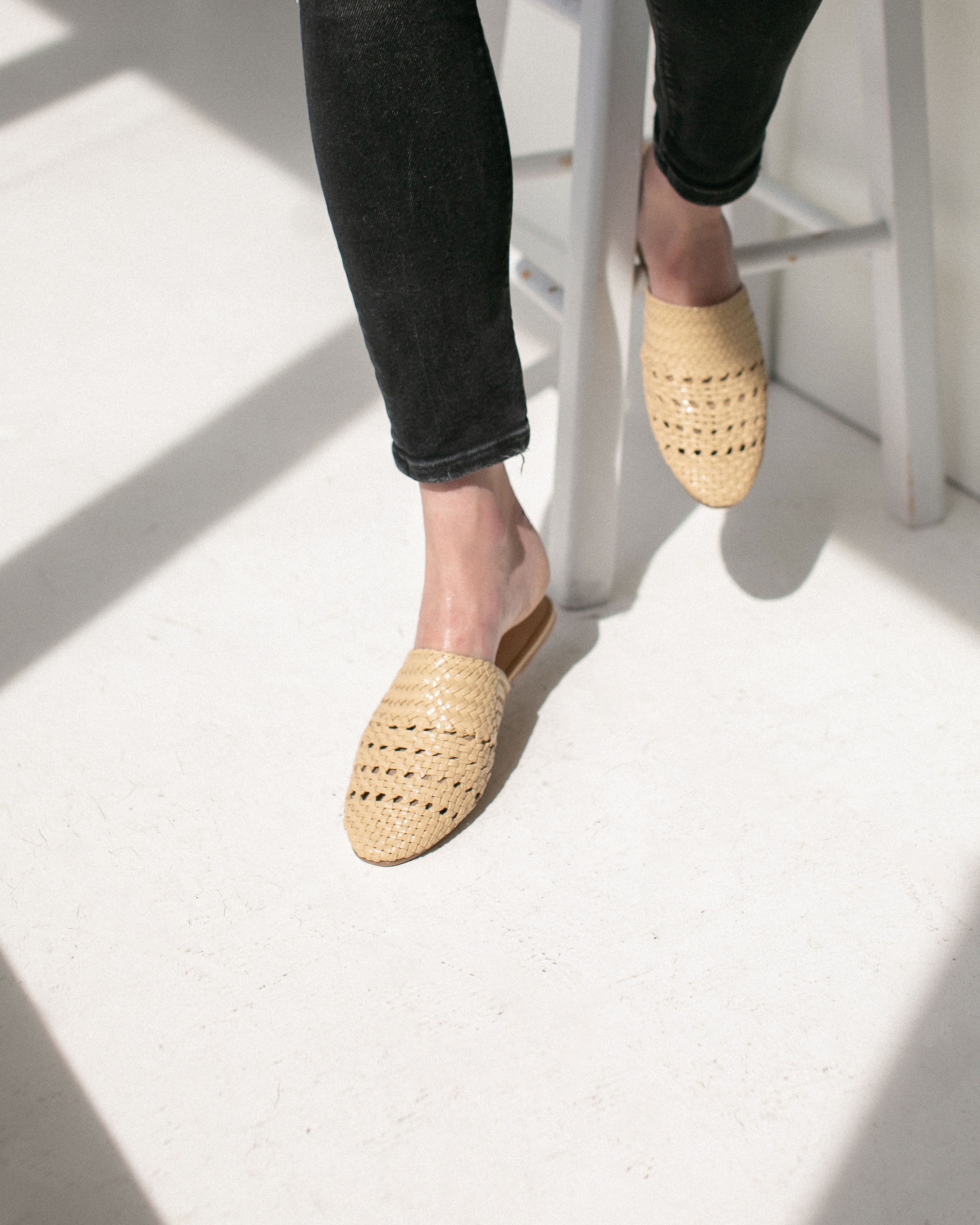 Salt + Umber Lily Slides - Beige | Garmentory