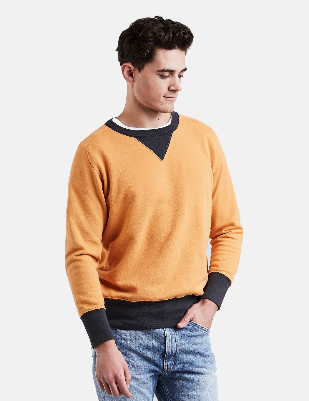 Levi's Vintage Clothing Bay Meadows Sweatshirt - Faded Orange/Black ...
