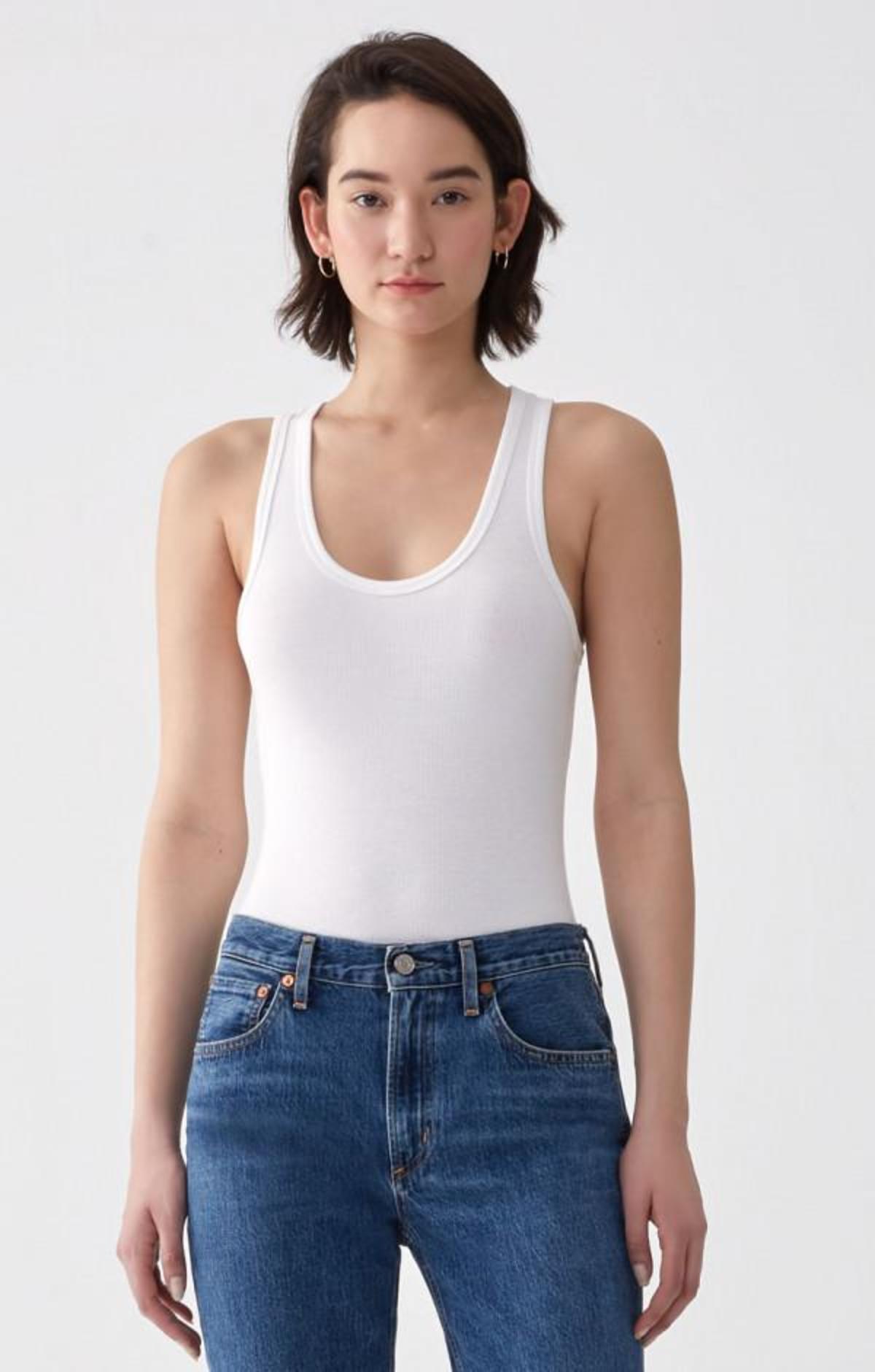 Agolde Rib Tank Bodysuit | Garmentory