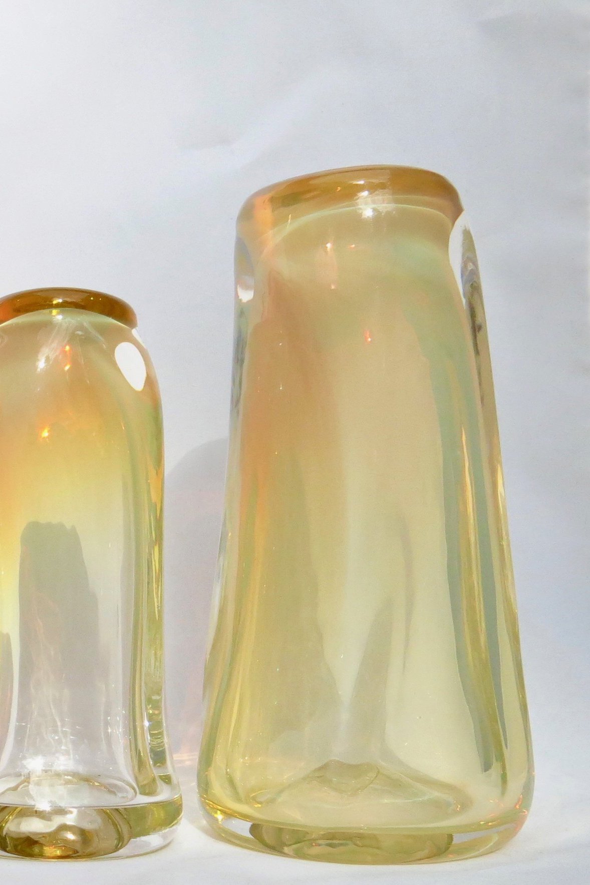 Bale Fire Glass Tall Suspension Vase - Iris Gold | Garmentory