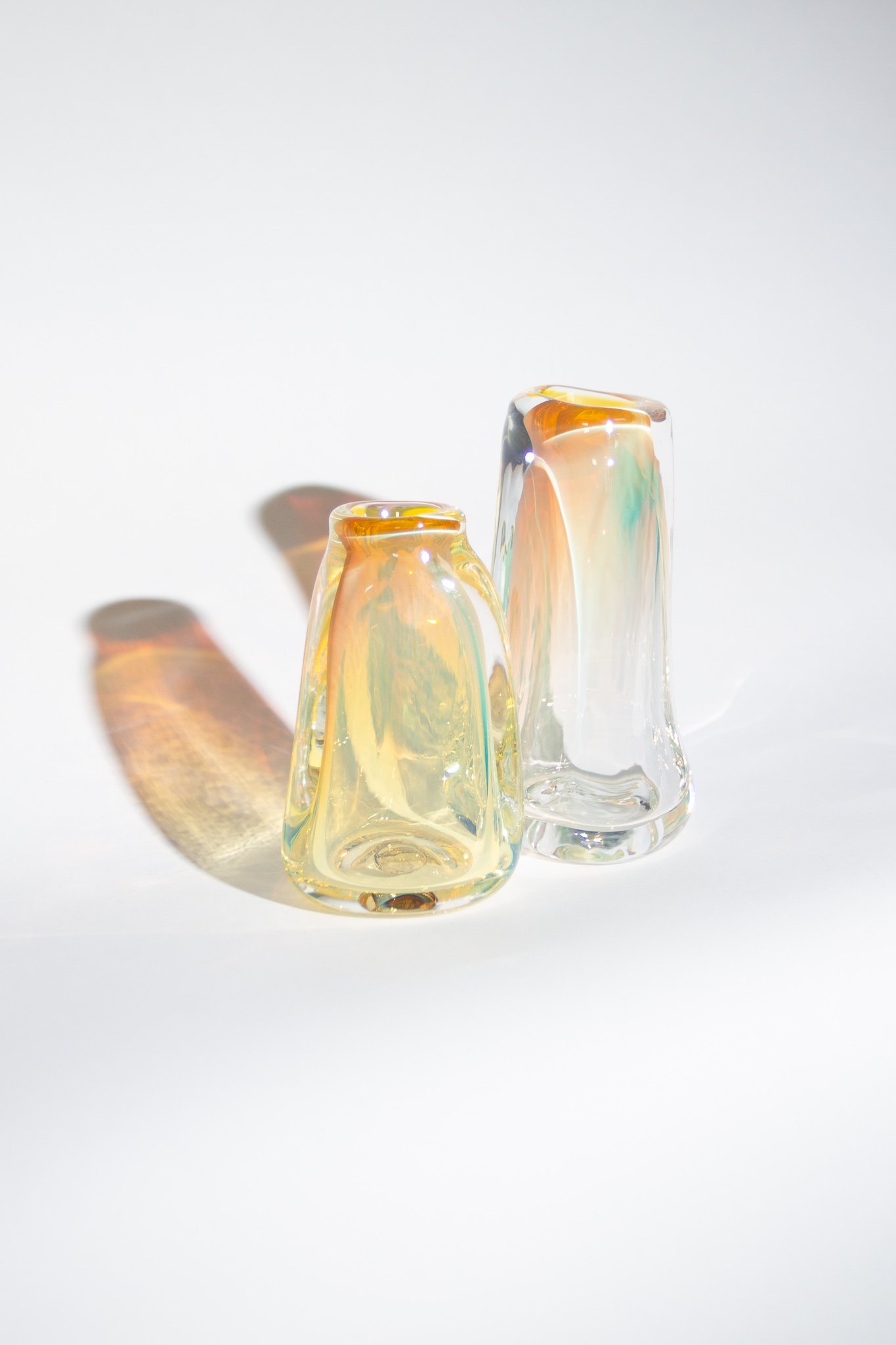 Bale Fire Glass Tall Suspension Vase - Iris Gold | Garmentory