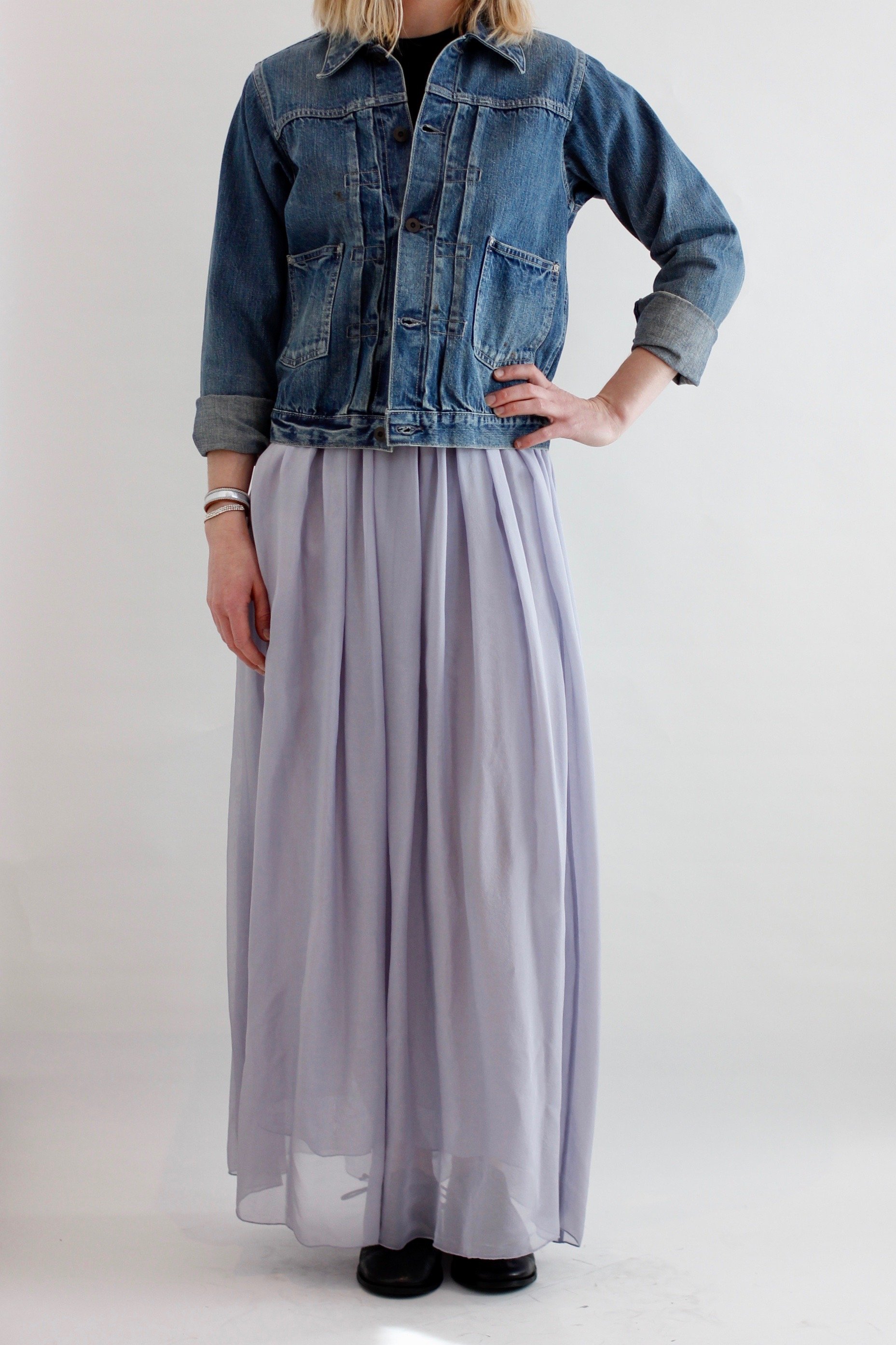 FORTE FORTE Silk Skirt - Lilac | Garmentory