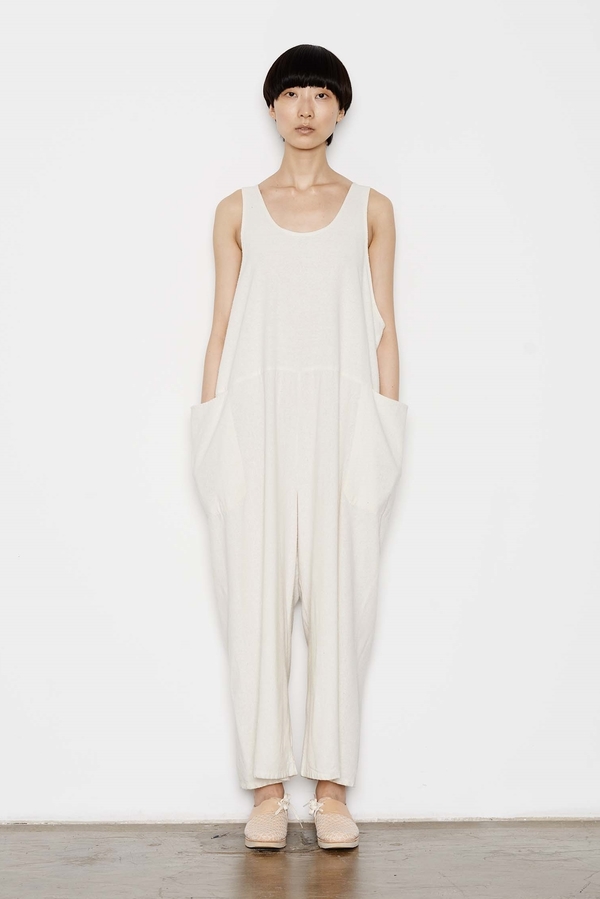 Tank Suit in Raw Silk | Garmentory