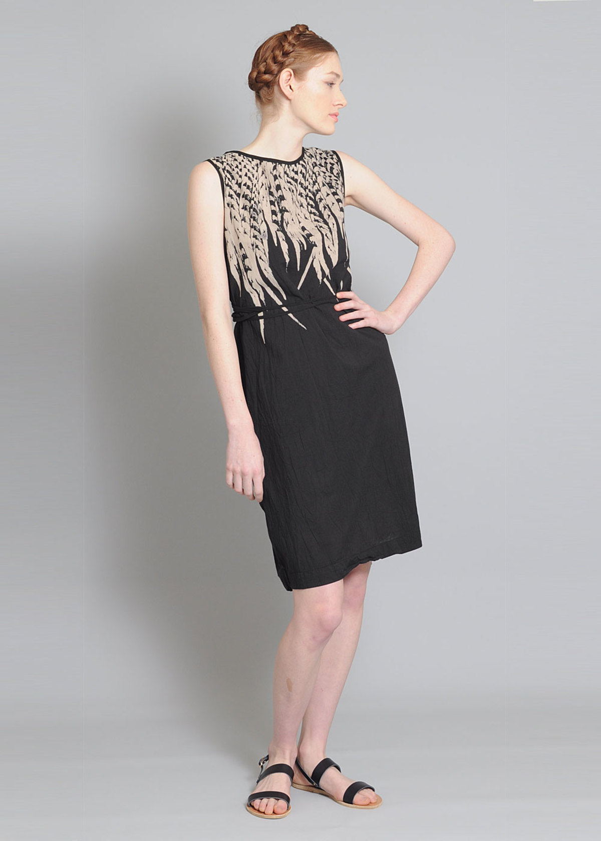 Uzi Black Feather Dress | Garmentory