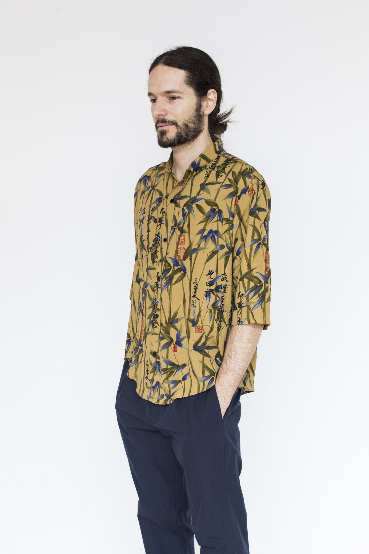 Men's Assembly Printed Noncollar Shirt | Garmentory