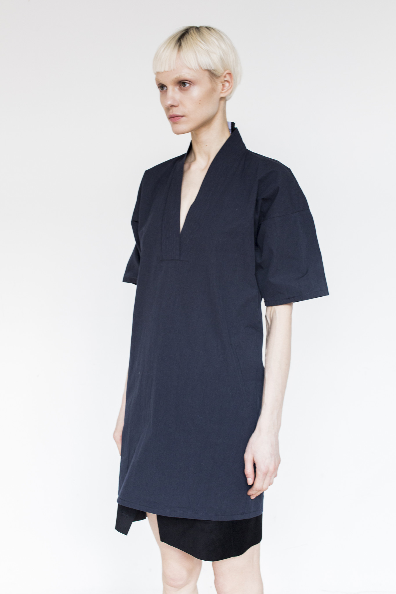 Assembly Cotton Karate Dress - Navy | Garmentory
