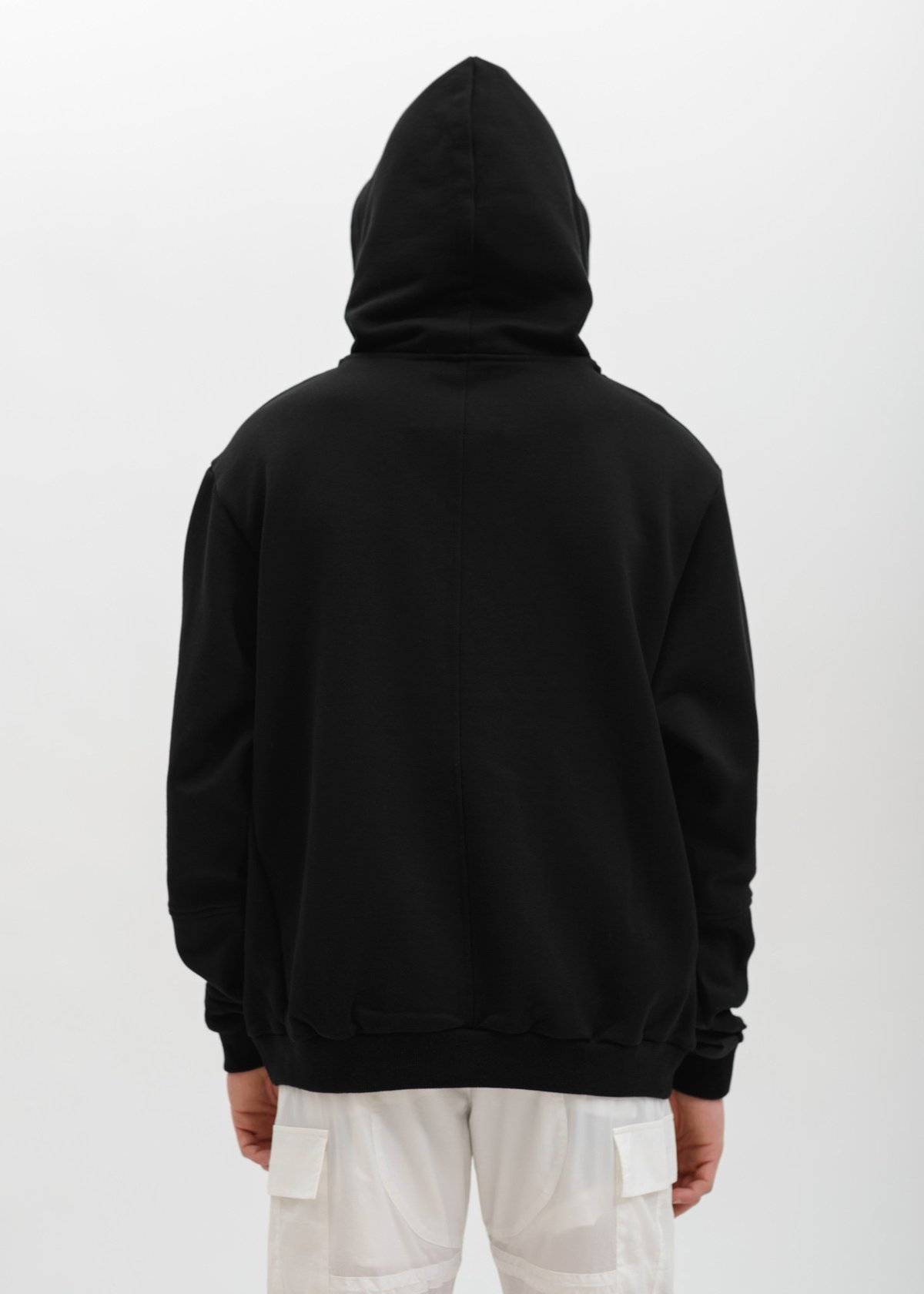 Heliot Emil Hoodie with PVC Details - Black | Garmentory