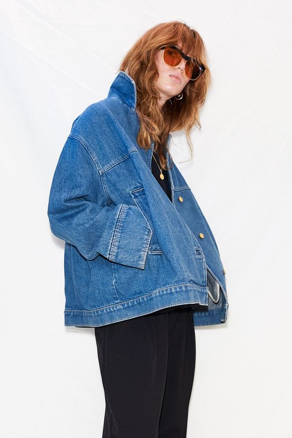 B Sides Denim Stadium Jacket | Garmentory