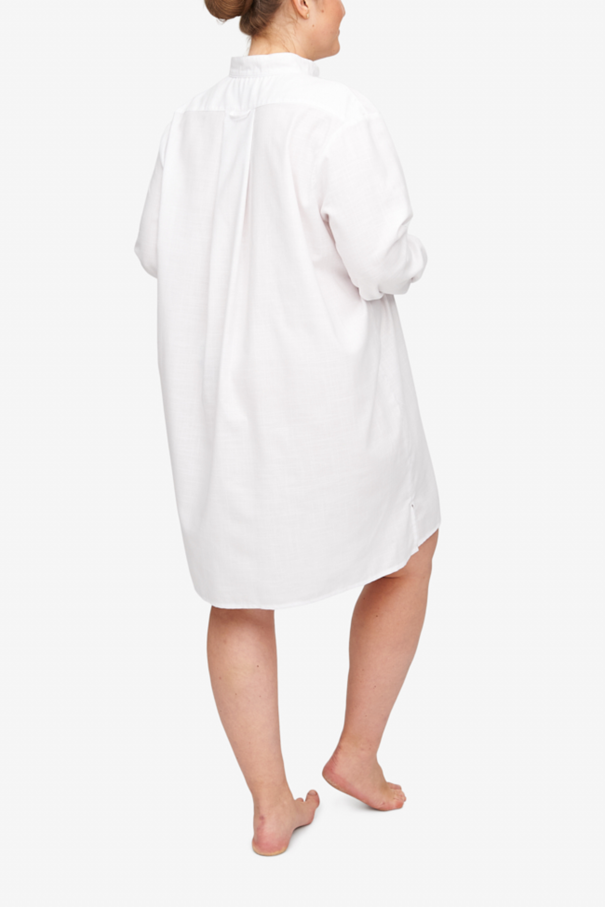 The Sleep Shirt Plus Size Short Sleep Shirt - White Dobby | Garmentory