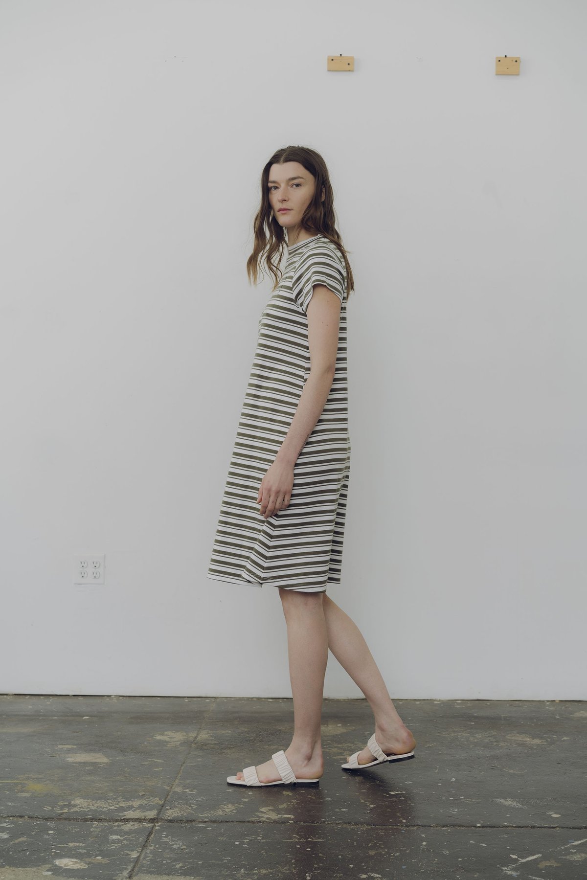 Wray Louisa Dress - Olive Stripe | Garmentory