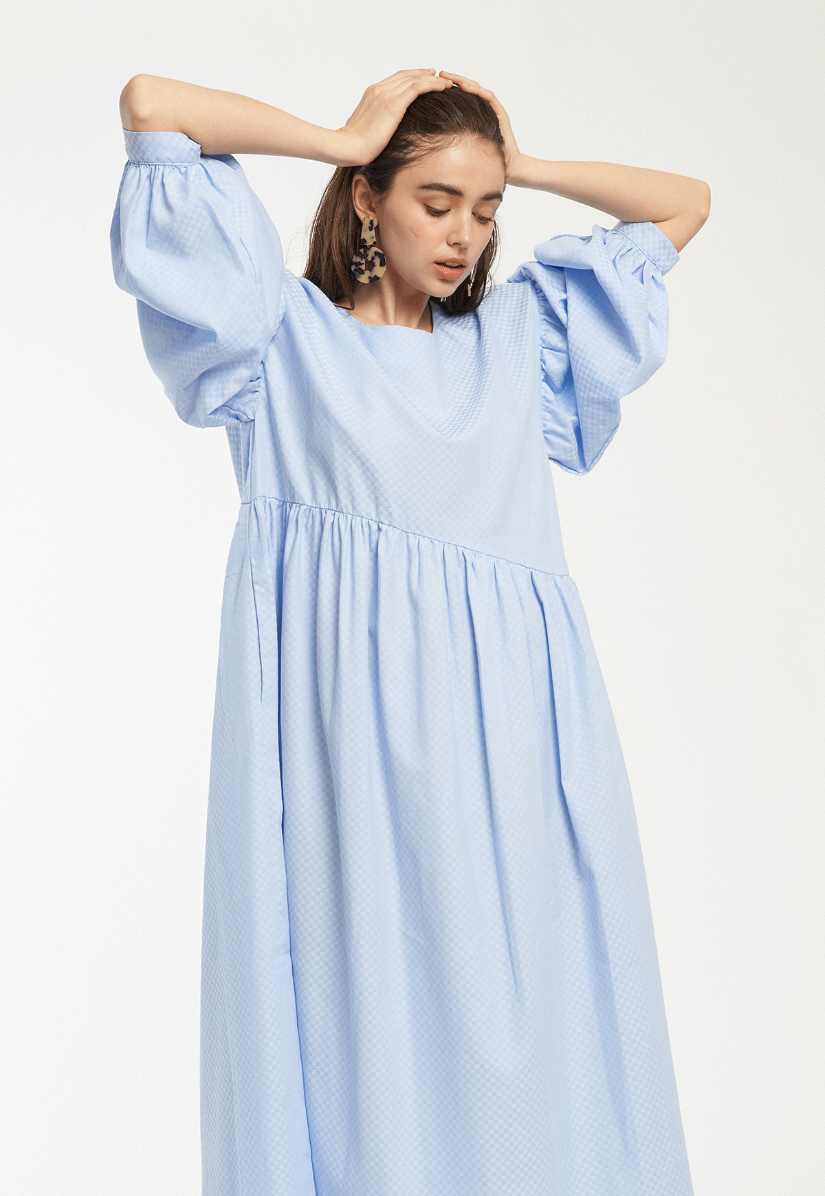 Tigre et Tigre Jayme Dress - Light Blue Chambray | Garmentory